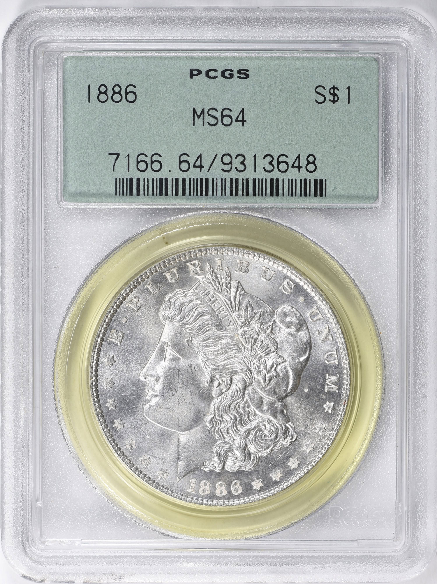 1886 Morgan Silver Dollar PCGS MS-64 OGH (Item 1734680) | GreatCollections Coin Auctions