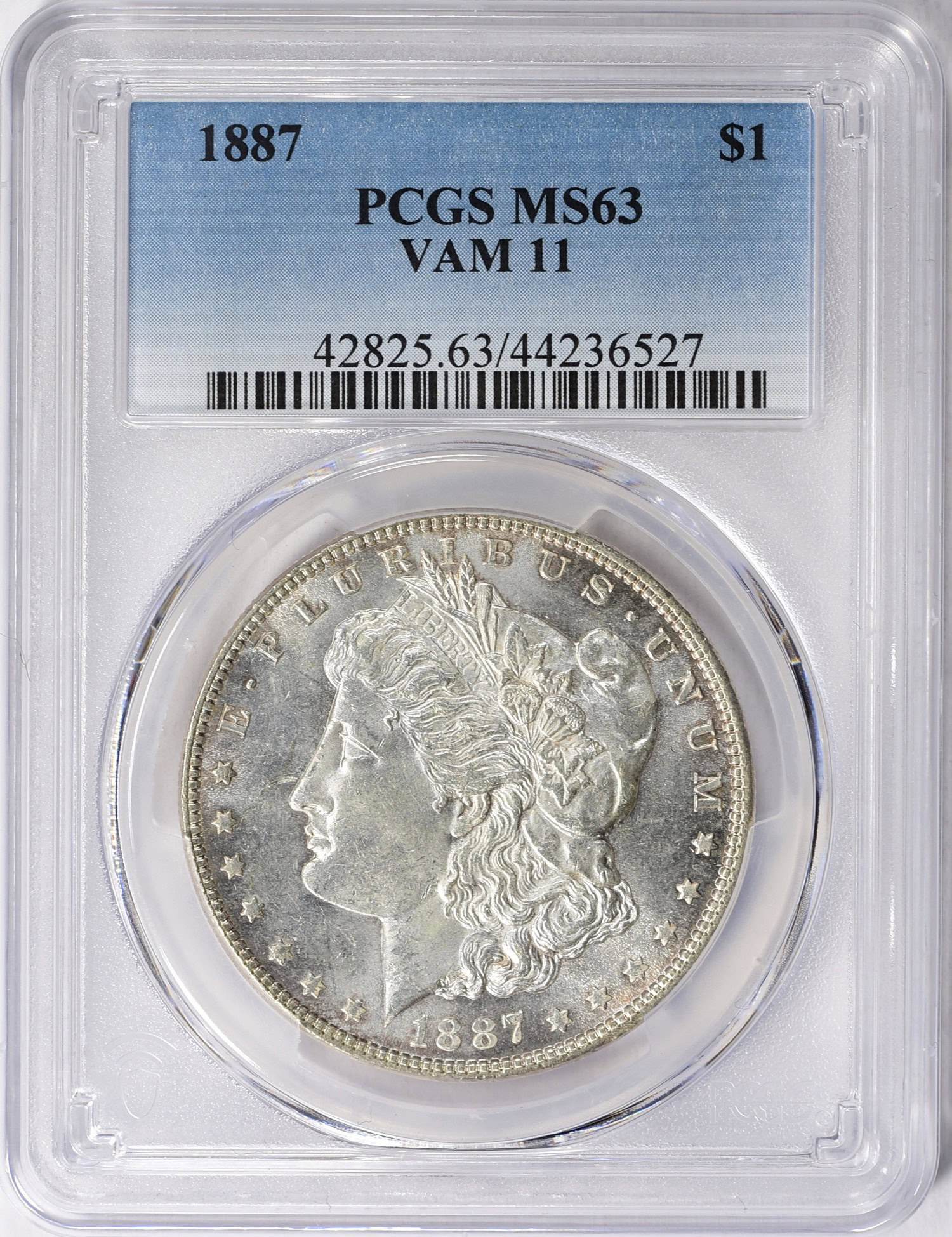 1887 Morgan Silver Dollar VAM-11 PCGS MS-63 (Item 1734685) | GreatCollections Coin Auctions