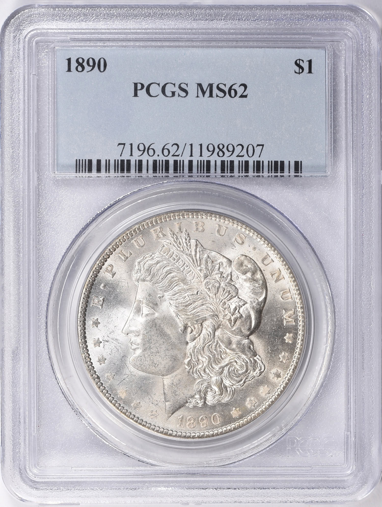 1890 Morgan Silver Dollar PCGS MS-62 (Item 1734693) | GreatCollections Coin Auctions