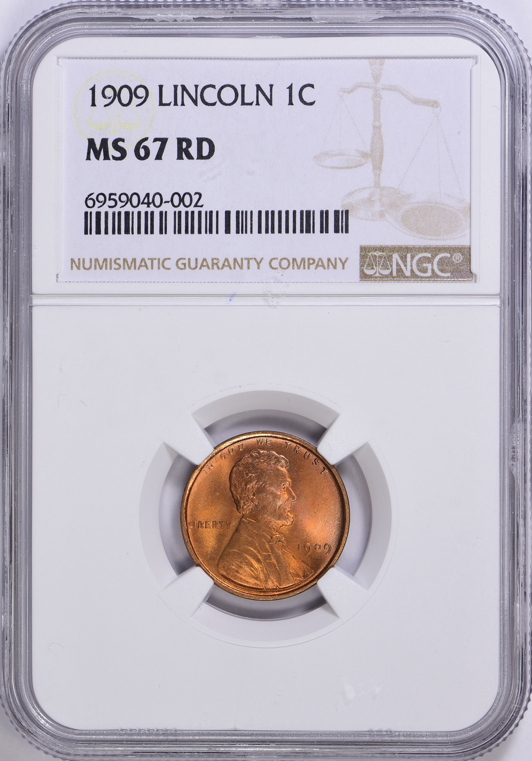 1909 Lincoln Cent NGC MS-67 RD (Item 1734757) | GreatCollections Coin Auctions
