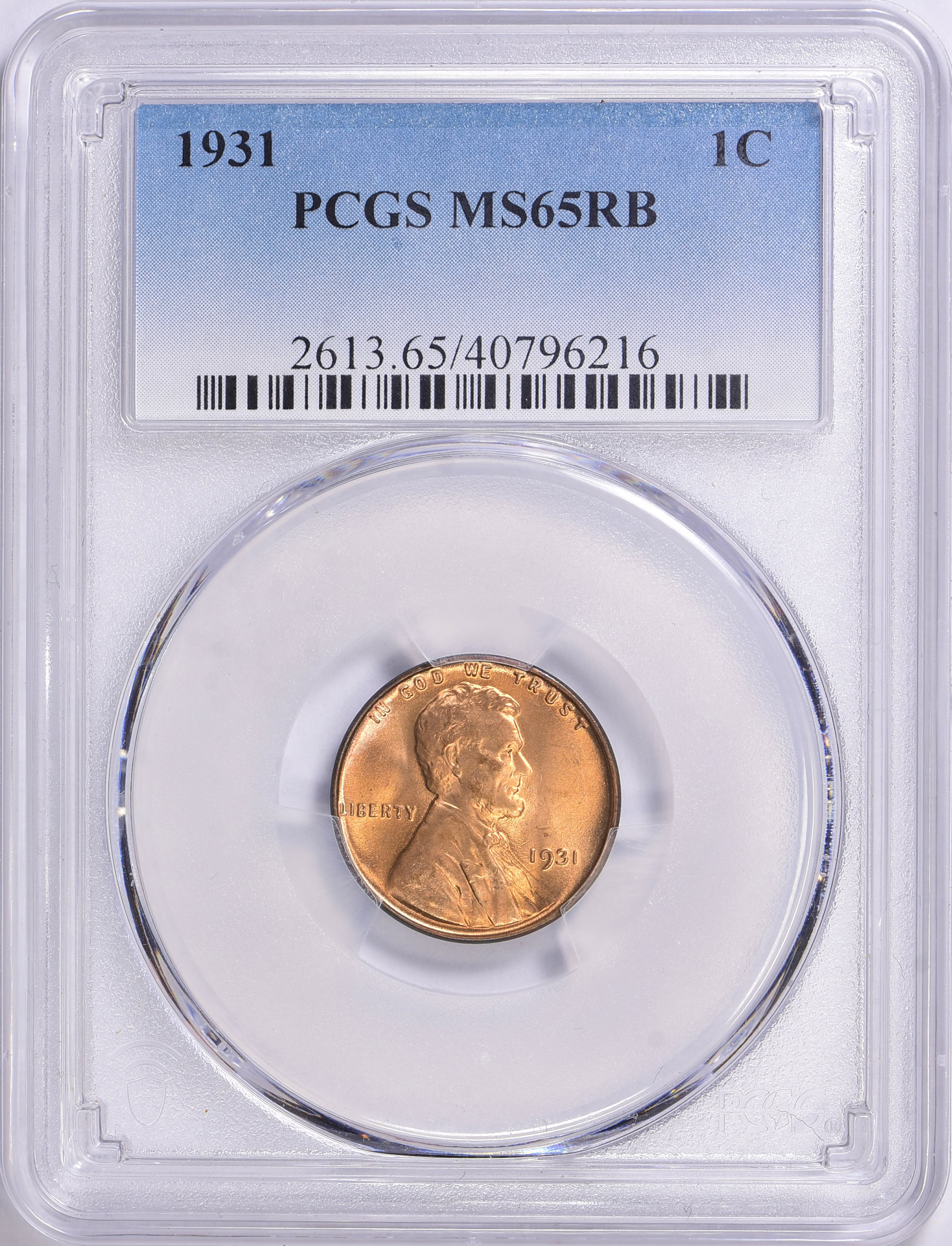1931 Lincoln Cent PCGS MS-65 RB (Item 1734801) | GreatCollections Coin Auctions