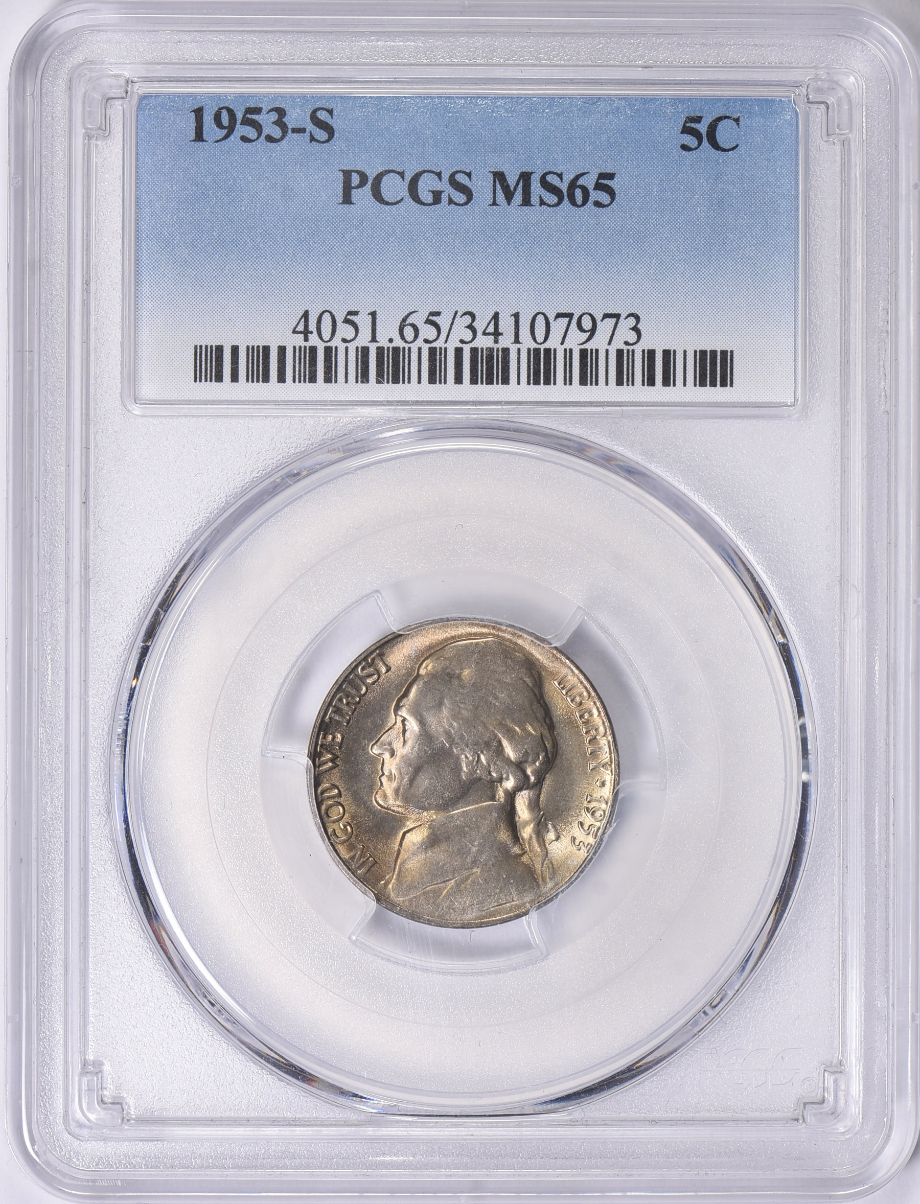 1953-S Jefferson Nickel PCGS MS-65 (Item 1734840) | GreatCollections ...