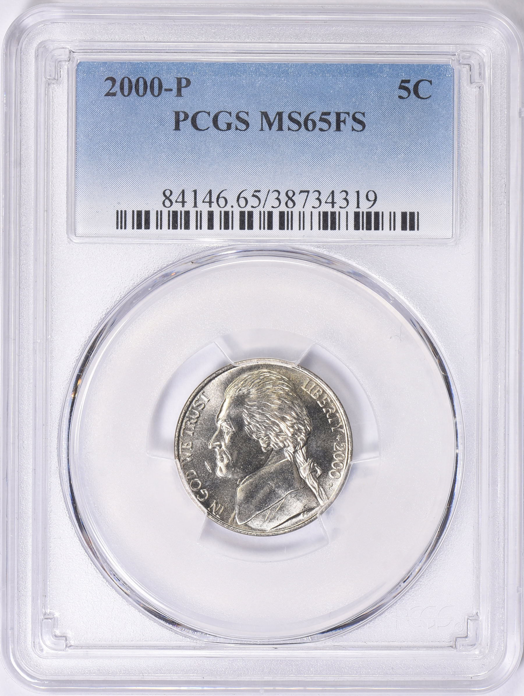 2000-P Jefferson Nickel PCGS MS-65 FS (Item 1734842) | GreatCollections Coin Auctions
