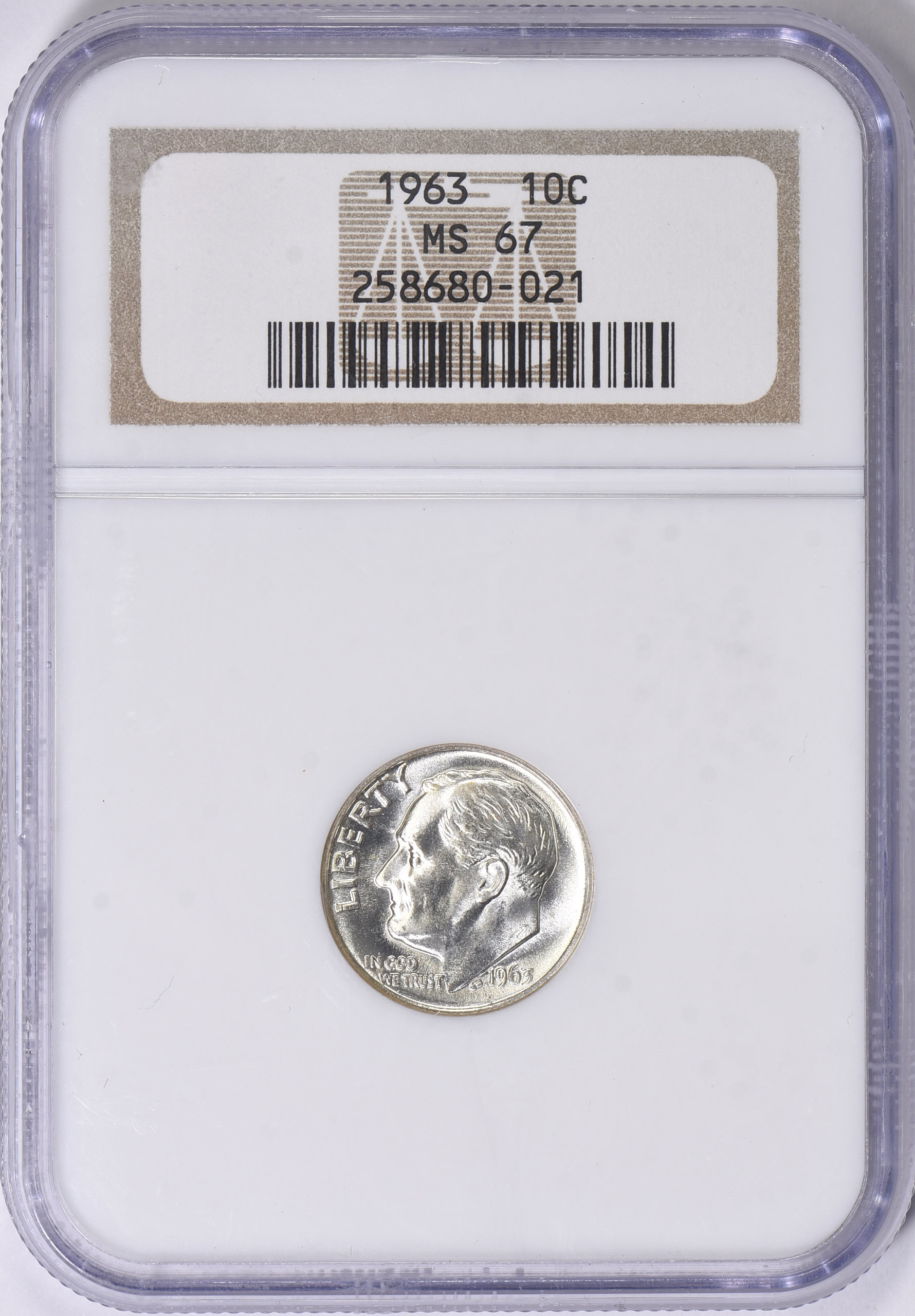 1963 Roosevelt Dime NGC MS-67 (Item 1734860) | GreatCollections Coin ...