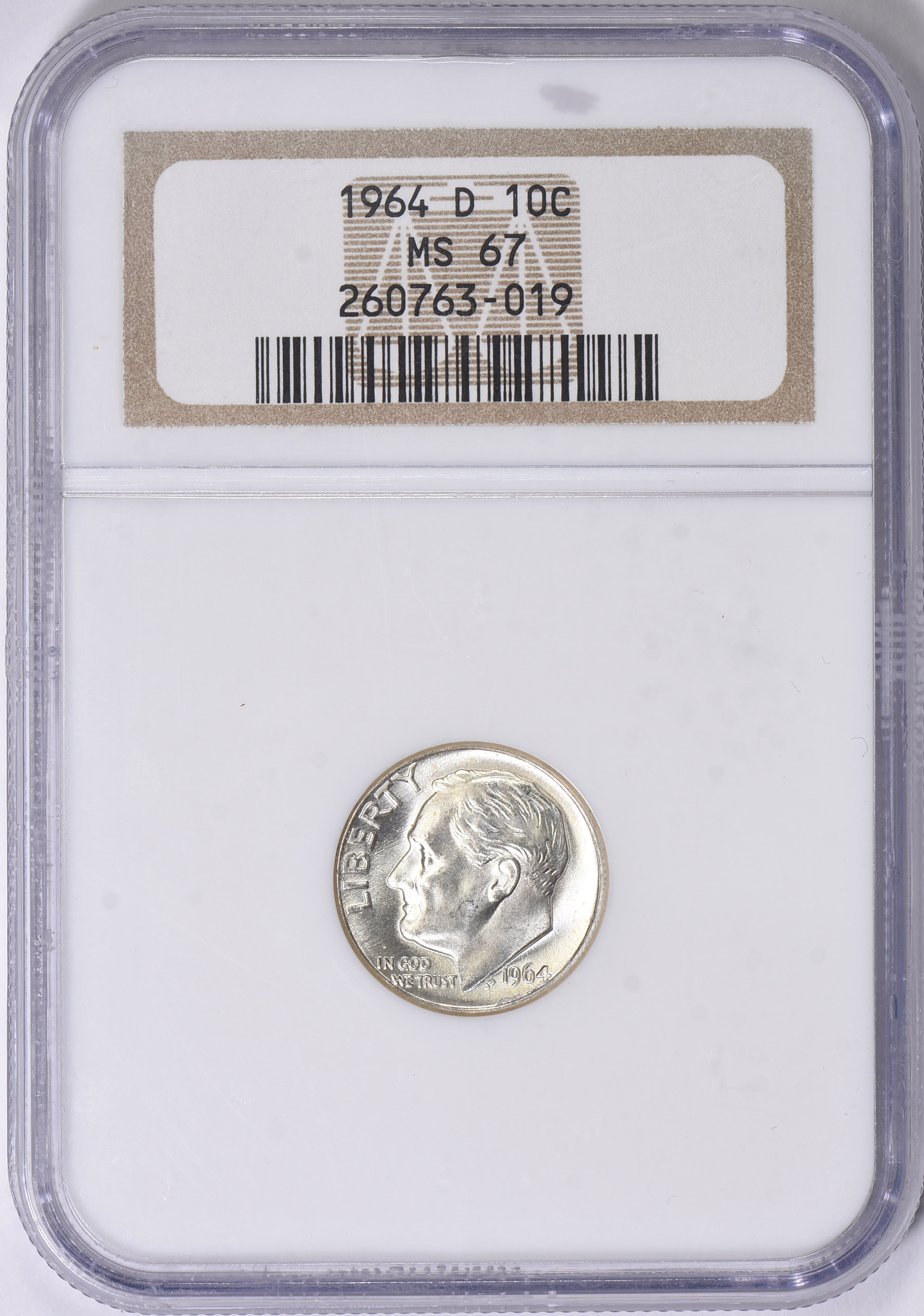 1964-D Roosevelt Dime NGC MS-67 (Item 1734861) | GreatCollections Coin ...