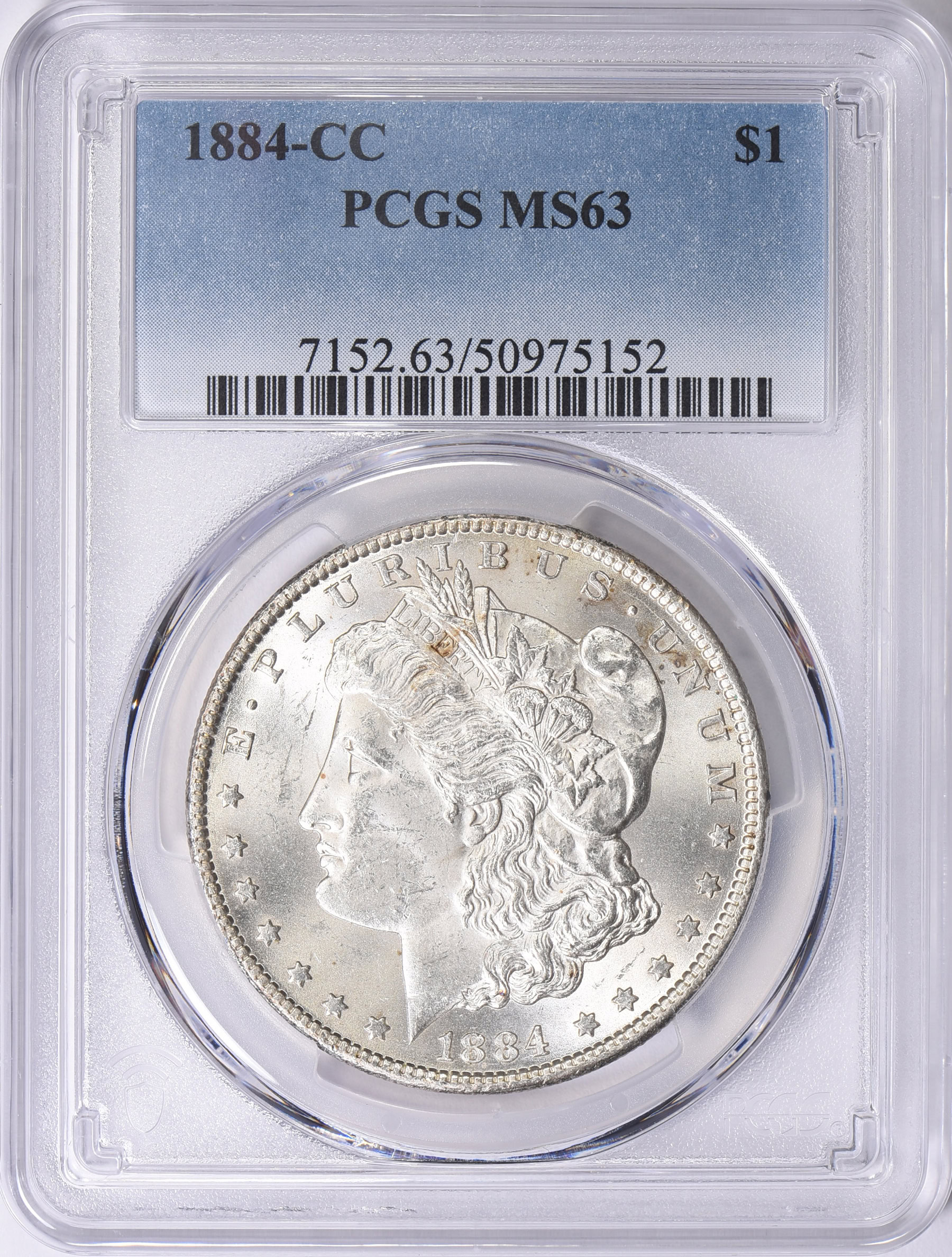 1884-CC Morgan Silver Dollar PCGS MS-63 (Item 1734877) | GreatCollections Coin Auctions