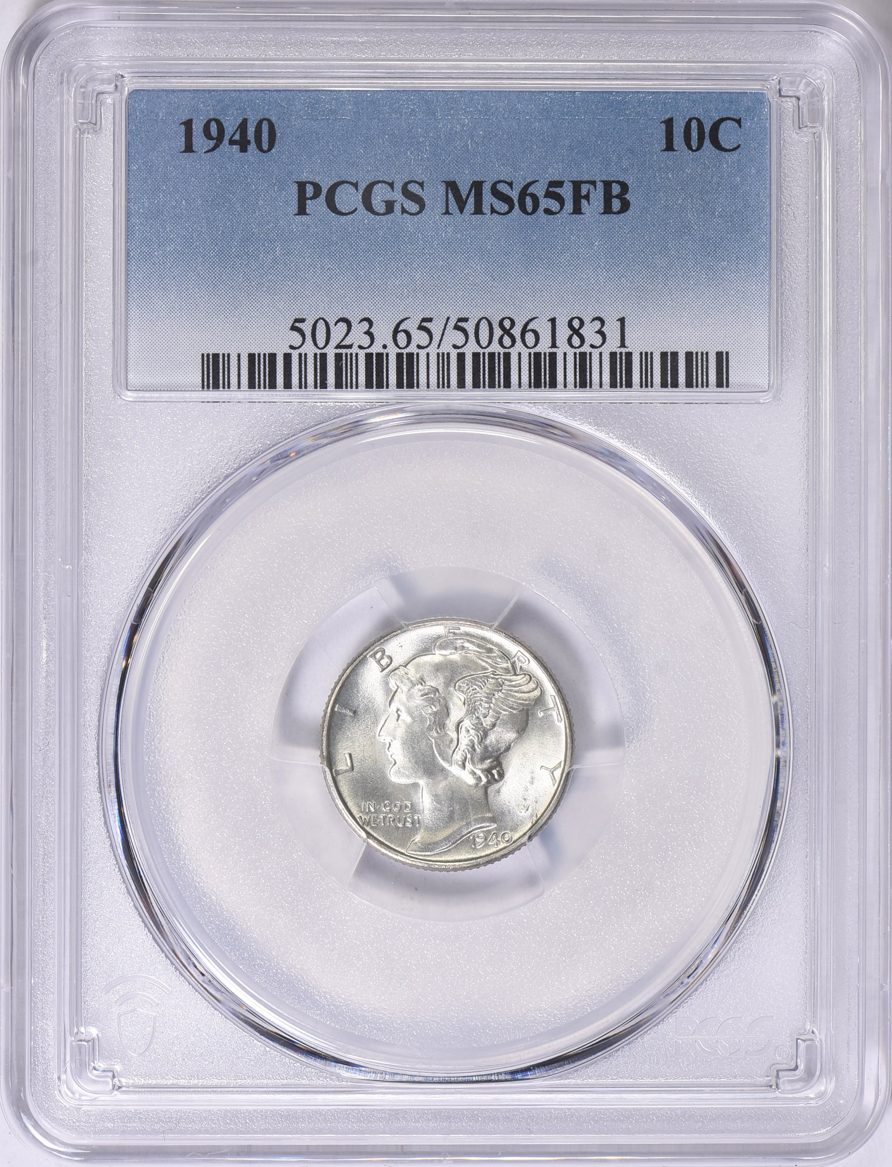 1940 Mercury Dime PCGS MS-65 FB (Item 1734926) | GreatCollections Coin Auctions