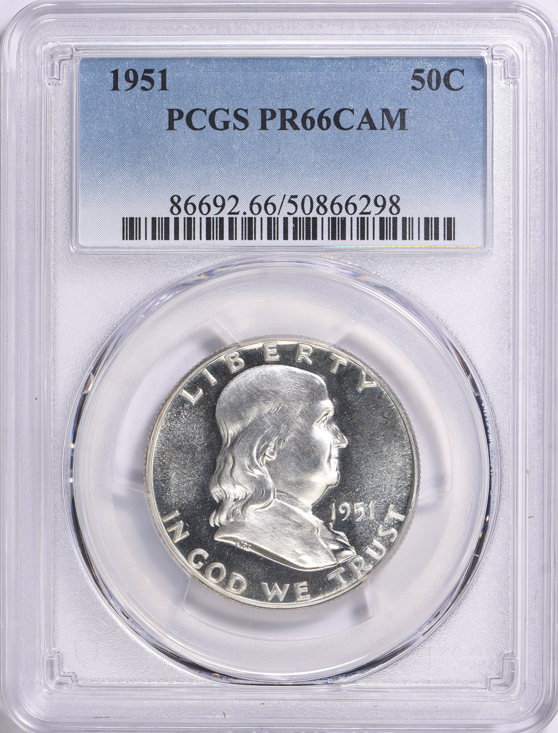 1951 Franklin Half Dollar PCGS Proof-66 CAMEO (Item 1734933) | GreatCollections Coin Auctions