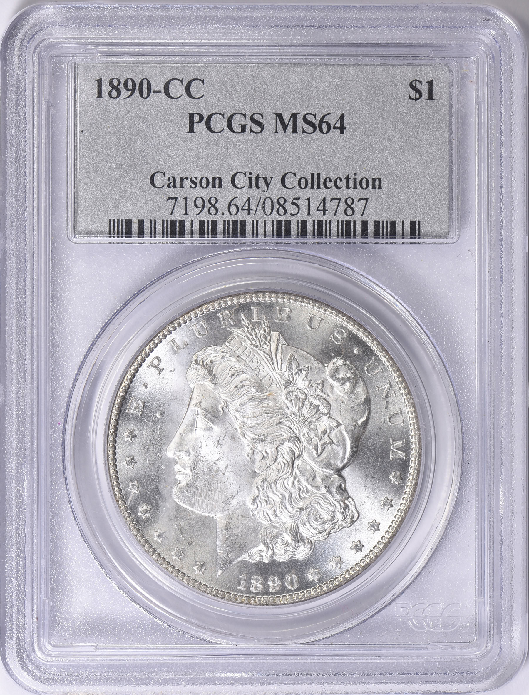 1890-CC Morgan Silver Dollar PCGS MS-64 (Carson City Collection) (Item 1734953 ...