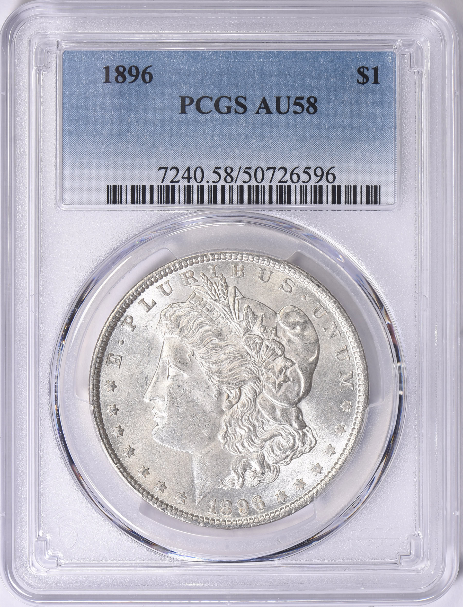 1896 Morgan Silver Dollar PCGS AU-58 (Item 1735318) | GreatCollections Coin Auctions