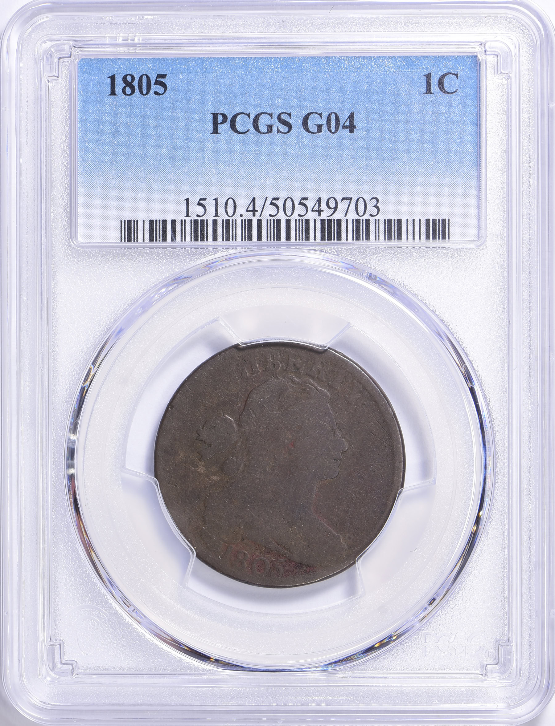 1805 Draped Bust Cent PCGS G-04 BN (Item 1735461) | GreatCollections Coin Auctions