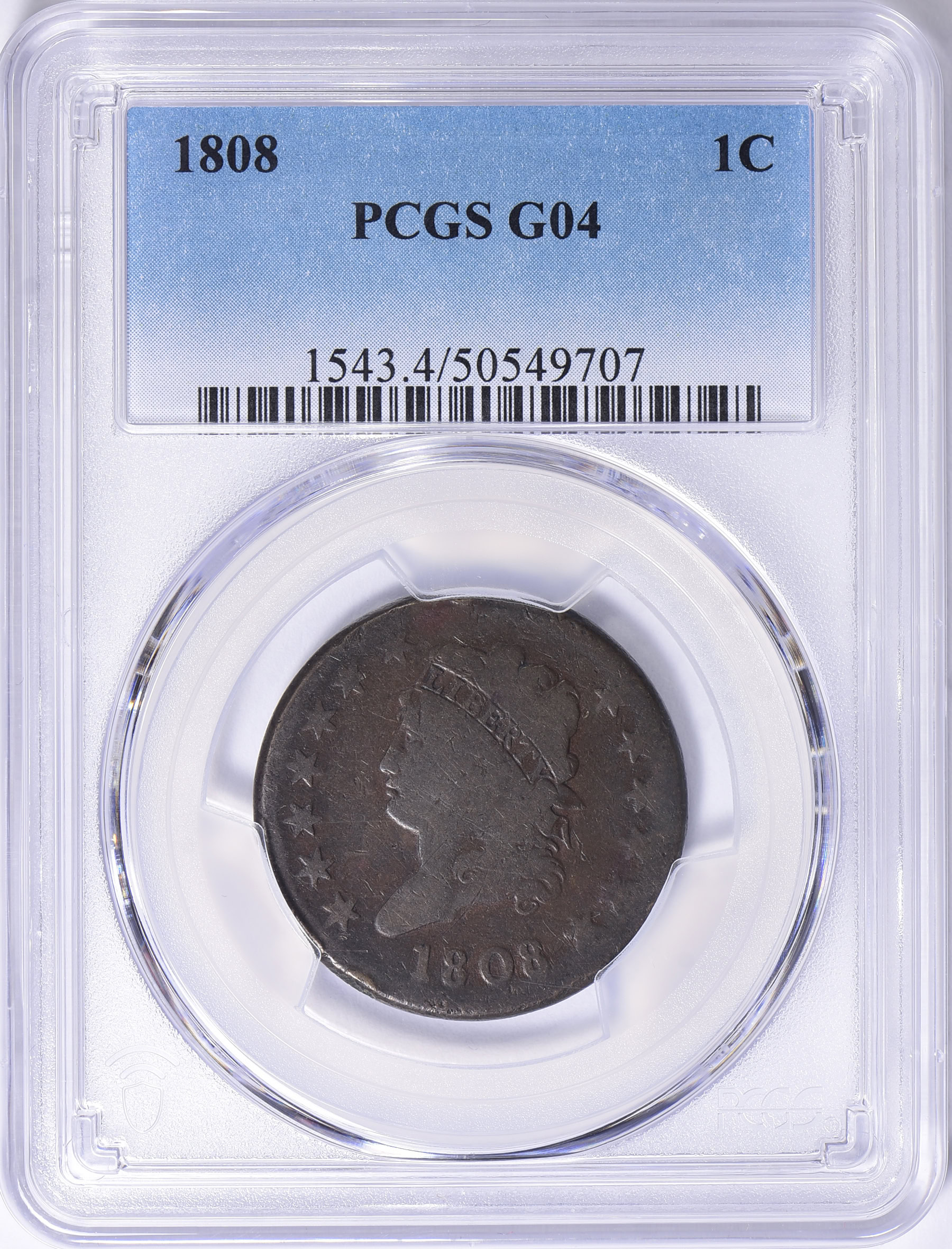 1808 Classic Cent PCGS G-04 BN (Item 1735465) | GreatCollections Coin ...
