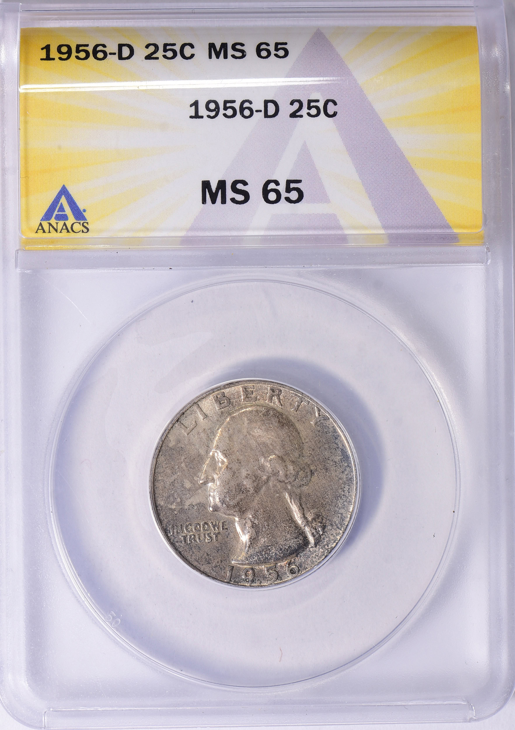 1956-D Washington Quarter ANACS MS-65 (Item 1735613) | GreatCollections Coin Auctions