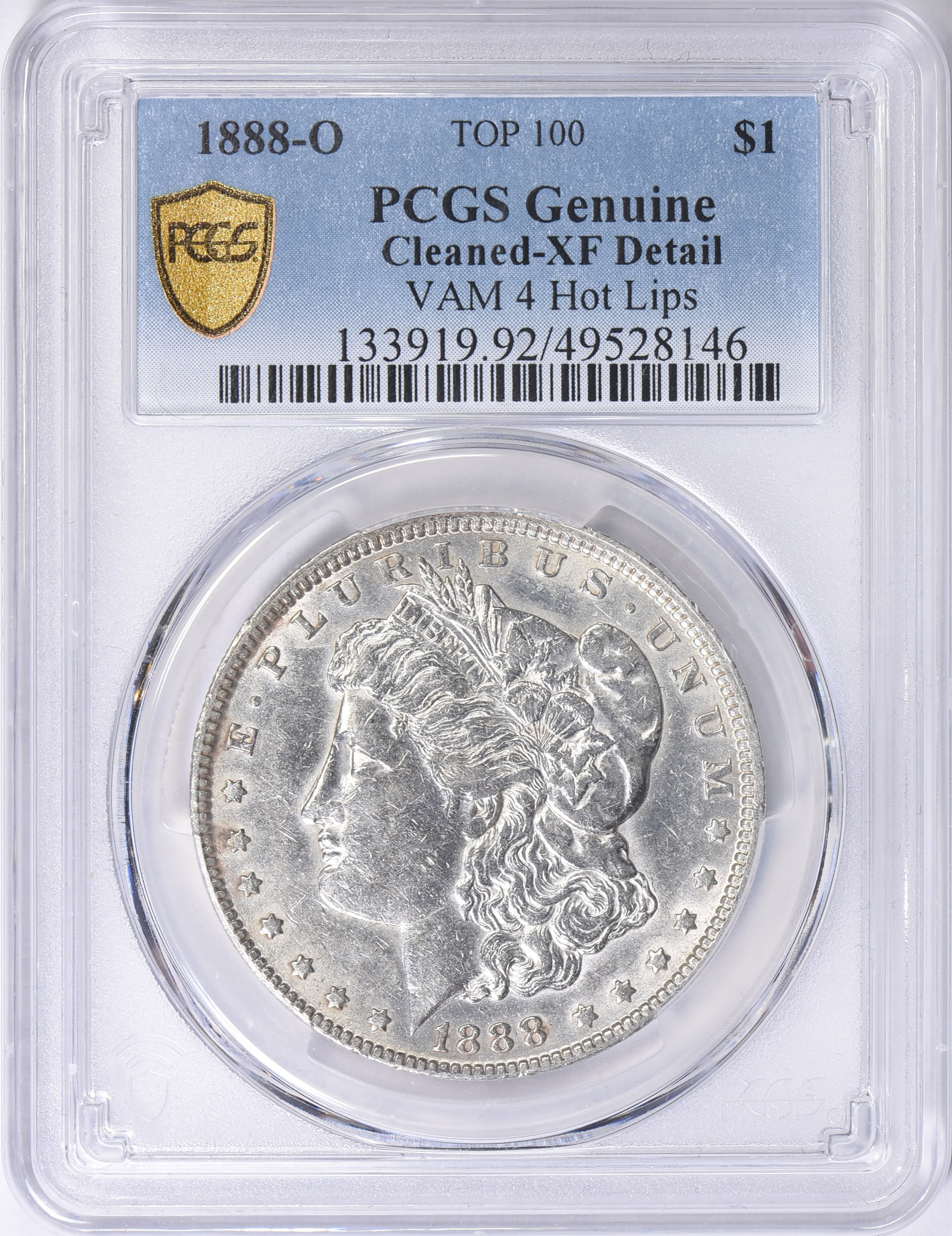 1888-O Morgan Silver Dollar Hot Lips VAM-4 Top 100 PCGS Genuine XF ...