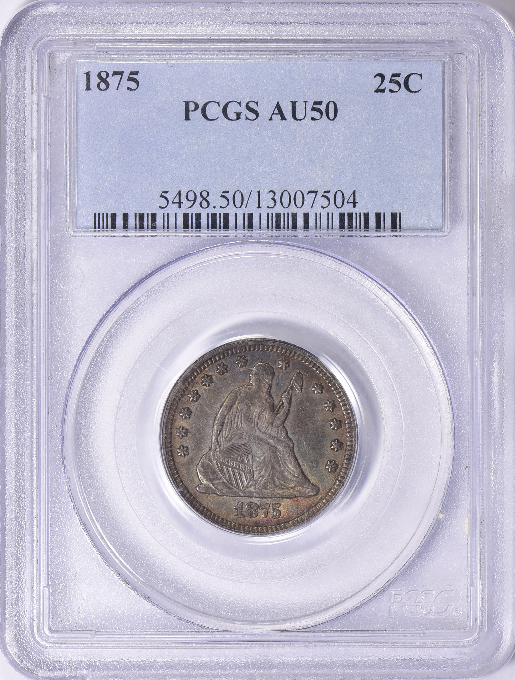 1875 Seated Liberty Quarter PCGS AU-50 (Item 1735757 ...