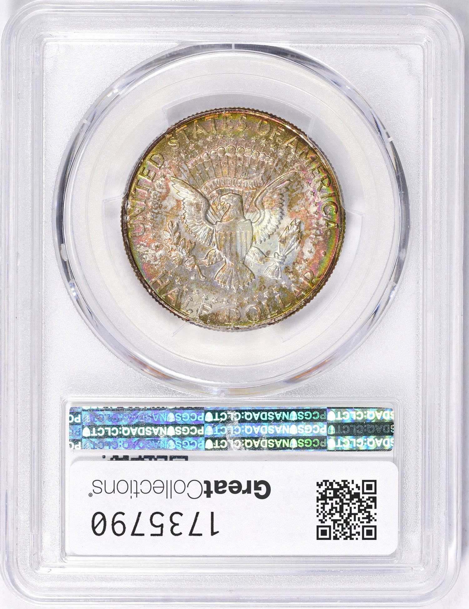 1964-D Kennedy Half Dollar PCGS MS-64 (Toned) (Item 1735790) | GreatCollections Coin Auctions