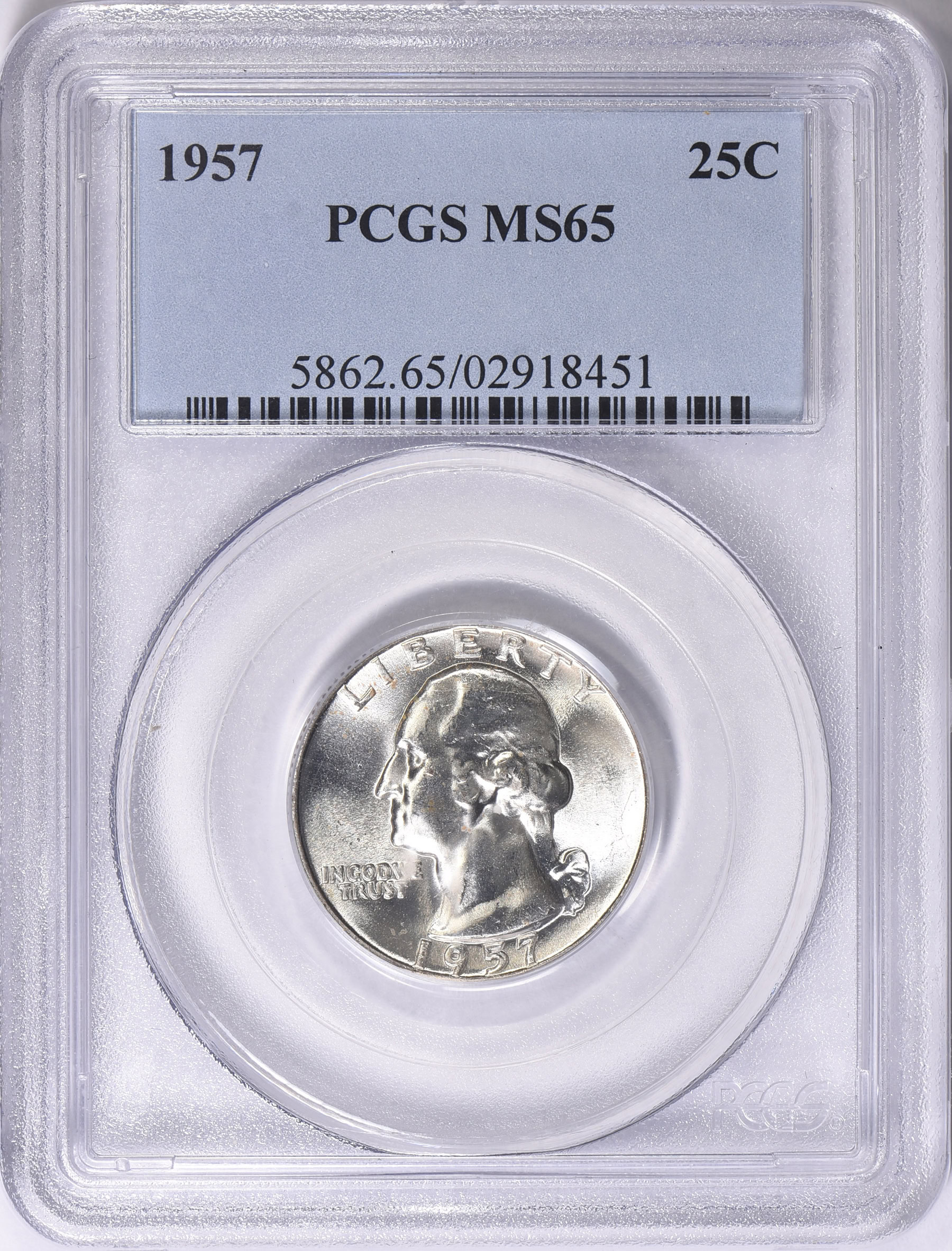 1957 Washington Quarter PCGS MS-65 (Item 1735808) | GreatCollections Coin Auctions