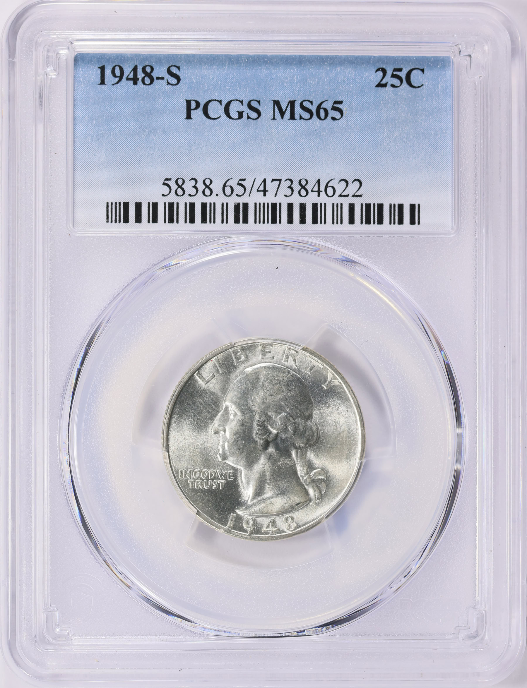 1948-S Washington Quarter PCGS MS-65 (Item 1735833) | GreatCollections Coin Auctions