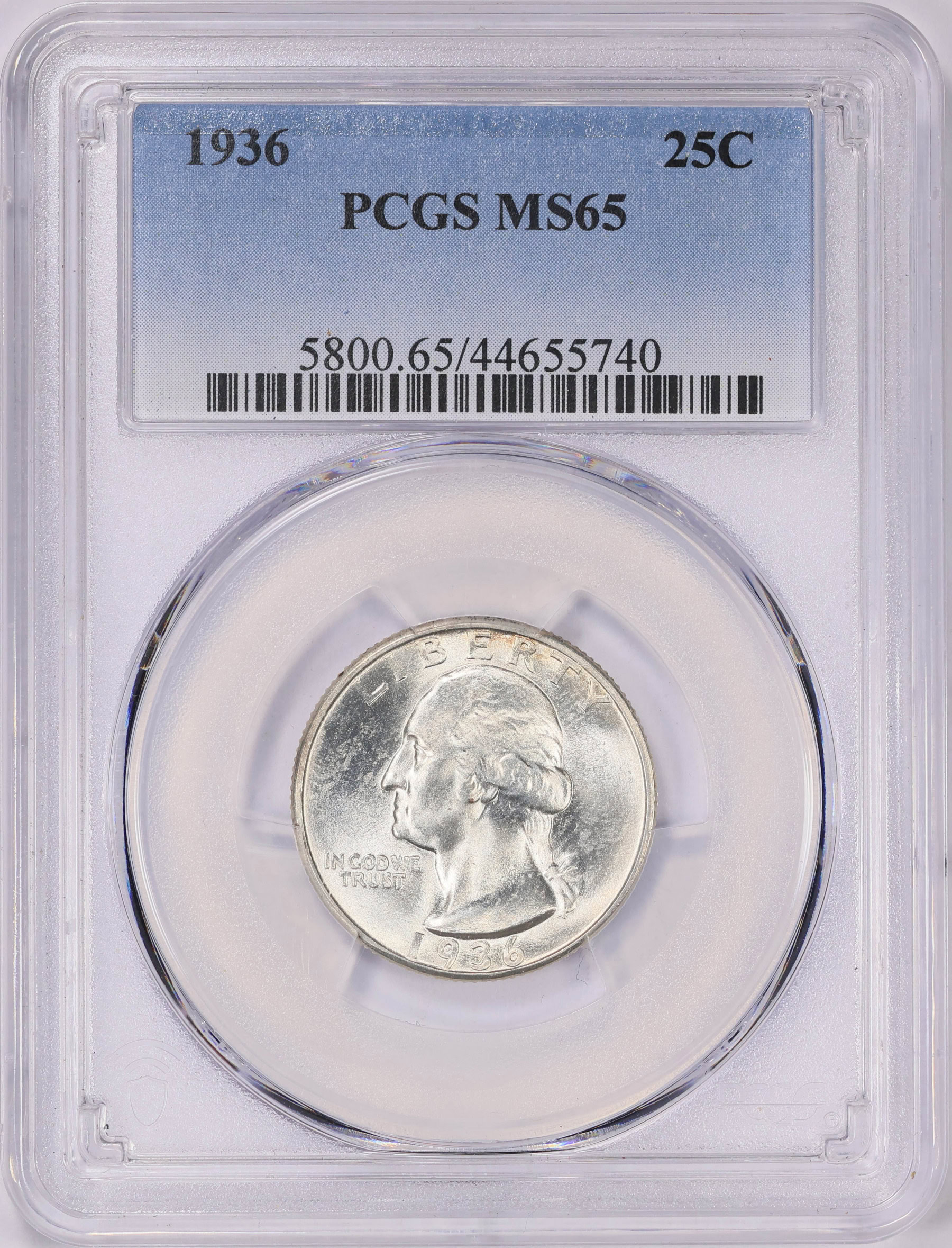 1936 Washington Quarter PCGS MS-65 (Item 1735851) | GreatCollections ...