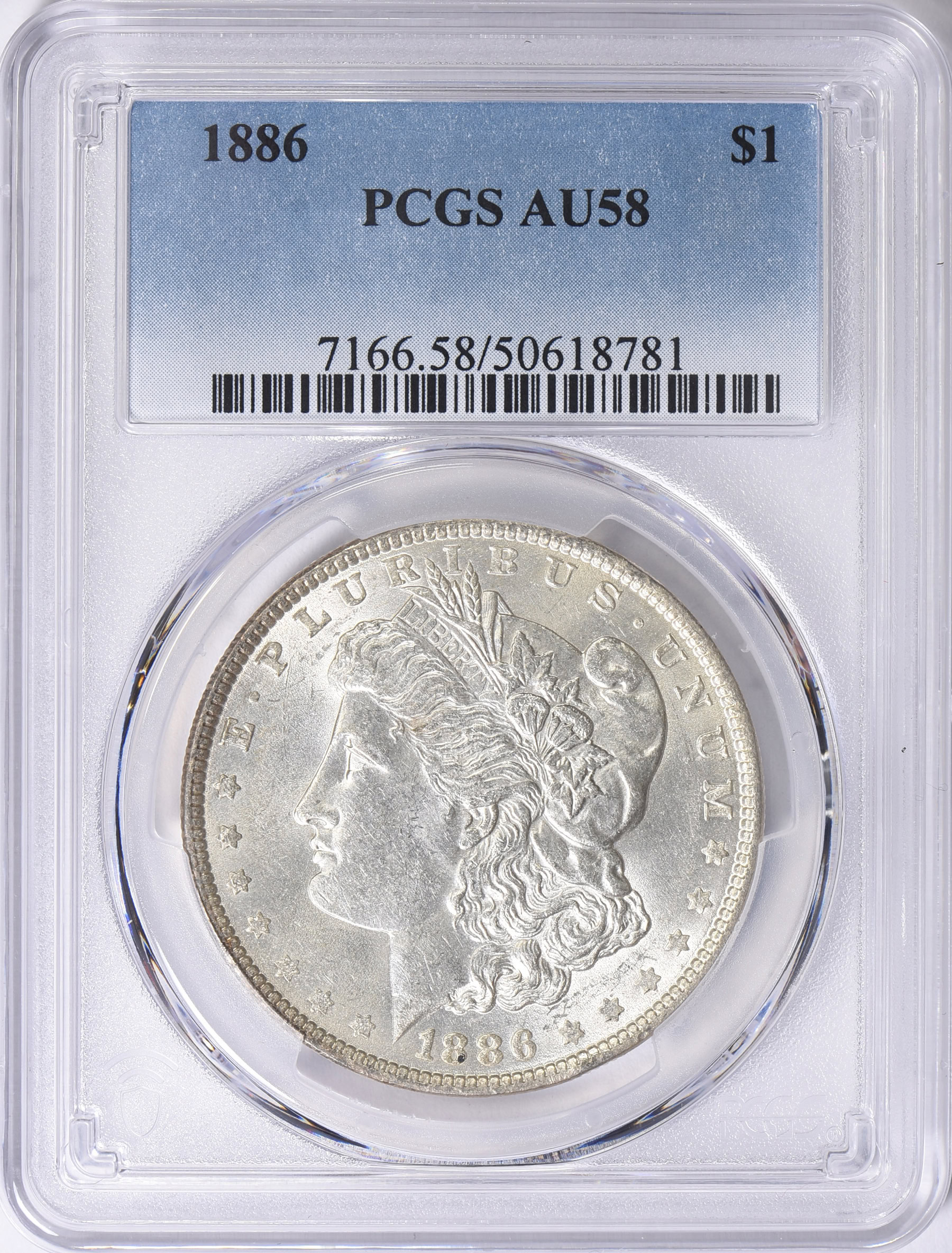 1886 Morgan Silver Dollar PCGS AU-58 (Item 1736014) | GreatCollections Coin Auctions
