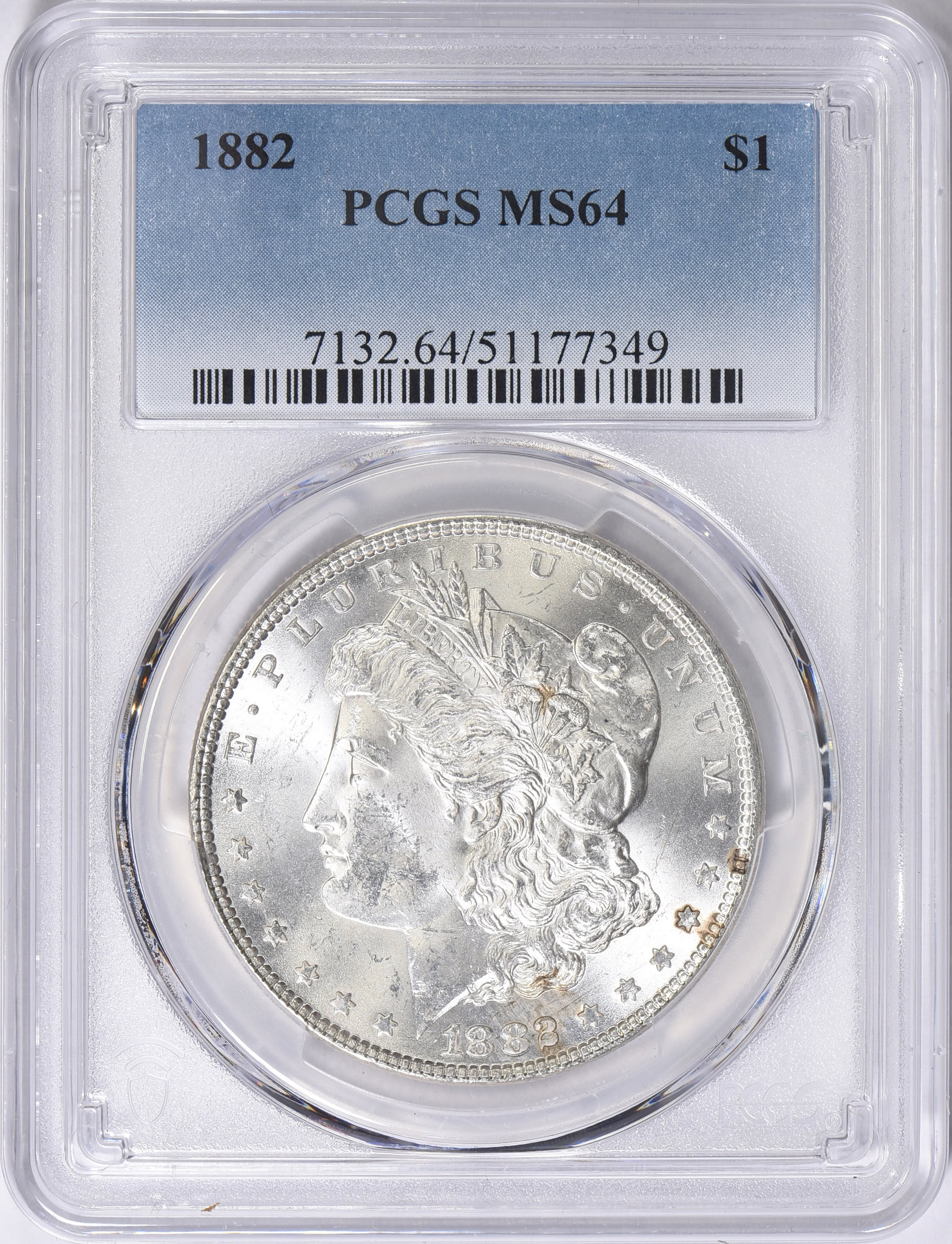 1882 Morgan Silver Dollar PCGS MS-64 (Item 1736040) | GreatCollections Coin Auctions