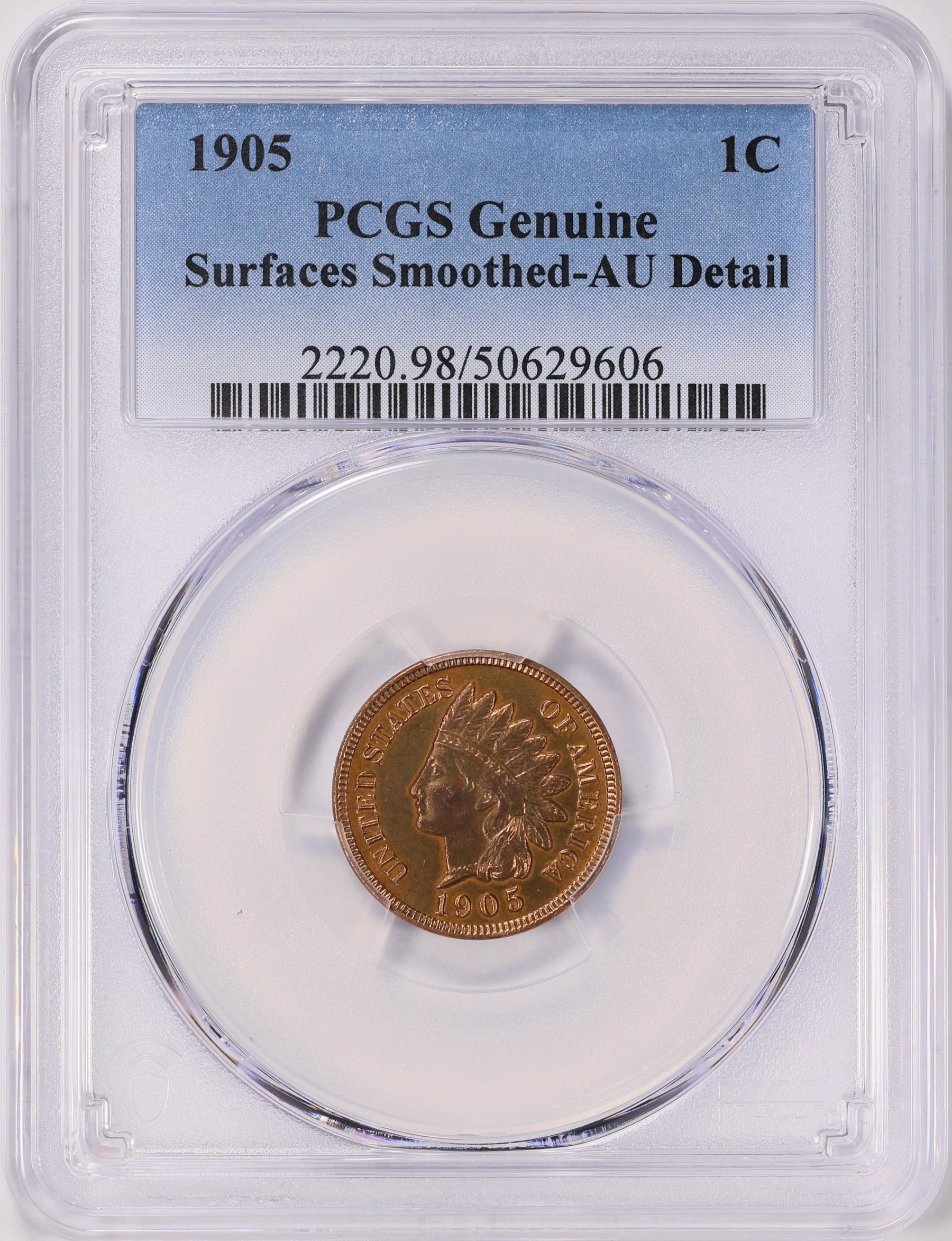 1905 Indian Cent PCGS Genuine AU Details (Item 1736089 ...