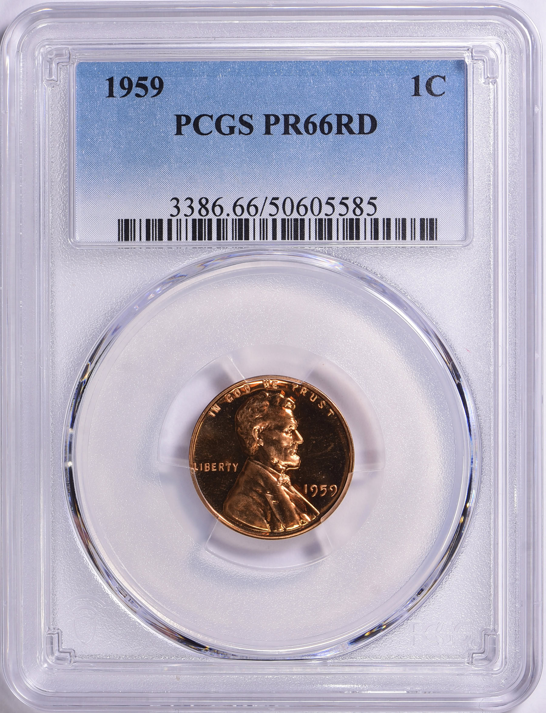 1959 Lincoln Cent PCGS Proof-66 RD (Item 1736104) | GreatCollections ...