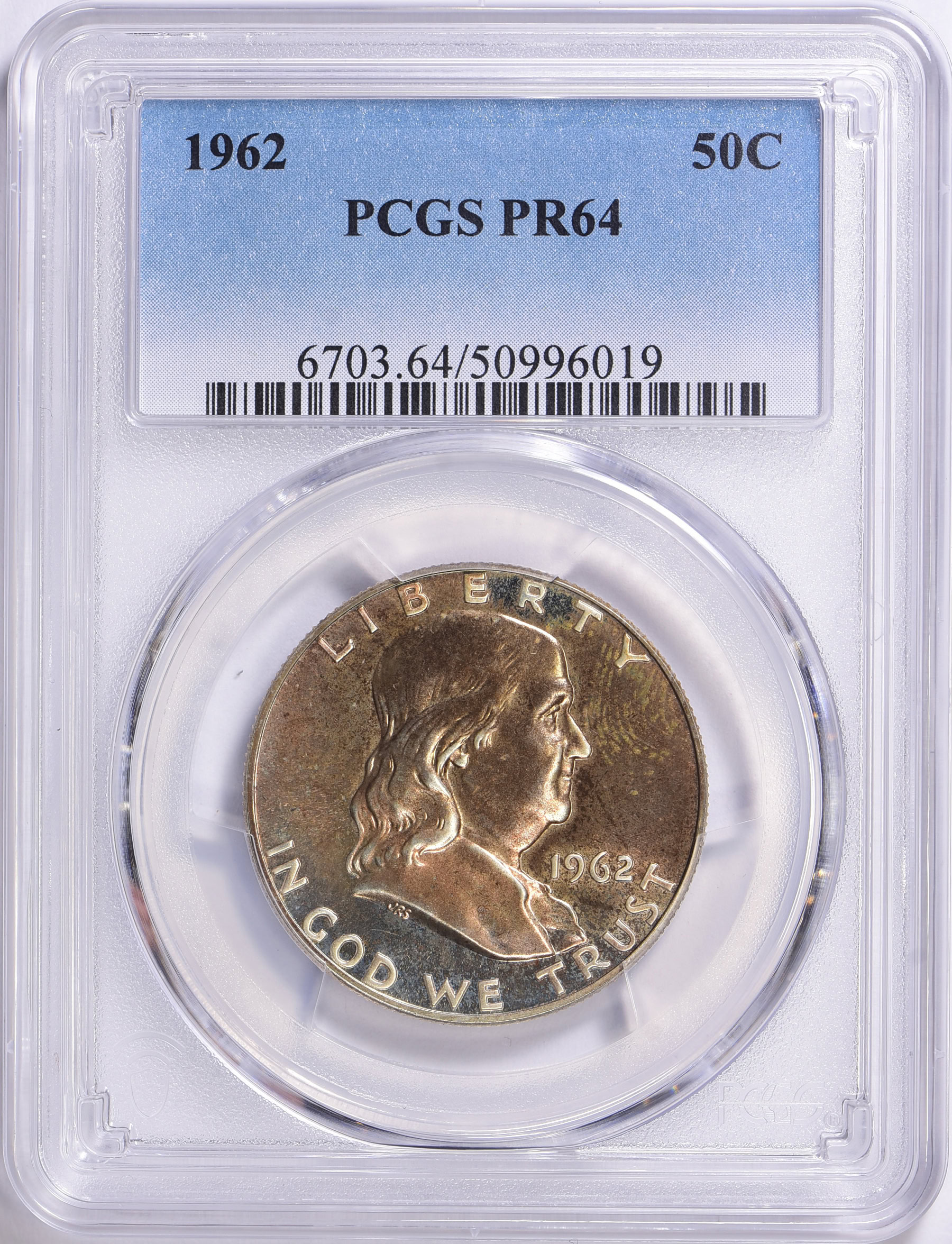 1962 Franklin Half Dollar PCGS Proof-64 (Toned) (Item 1736124 ...