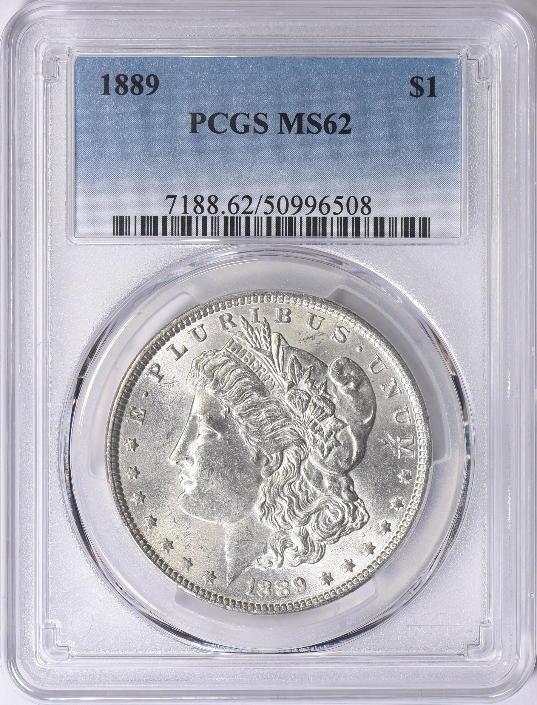 1889 Morgan Silver Dollar PCGS MS-62 (Item 1736130) | GreatCollections ...