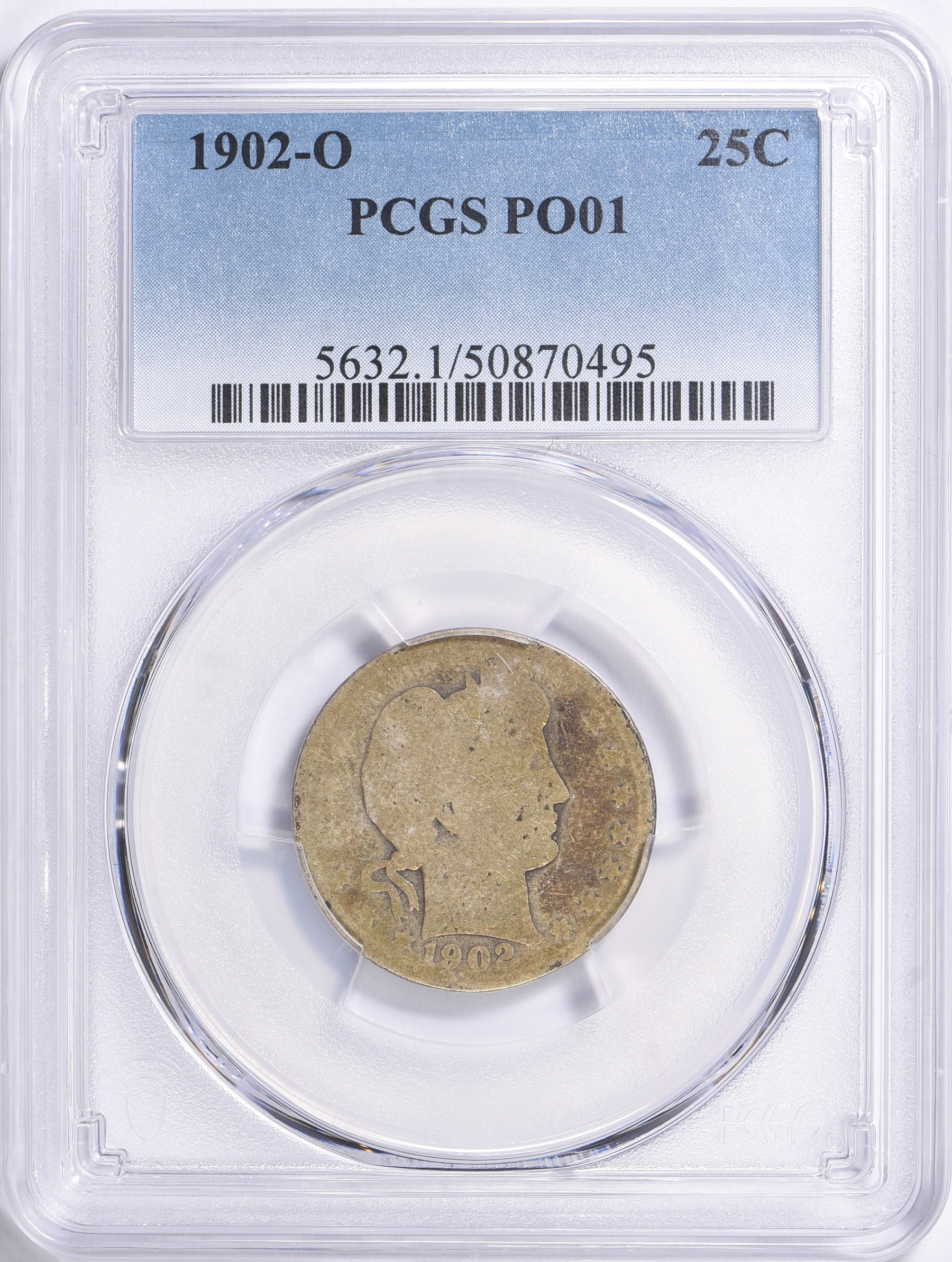 1902-O Barber Quarter PCGS PO-01 (Item 1736252) | GreatCollections Coin Auctions