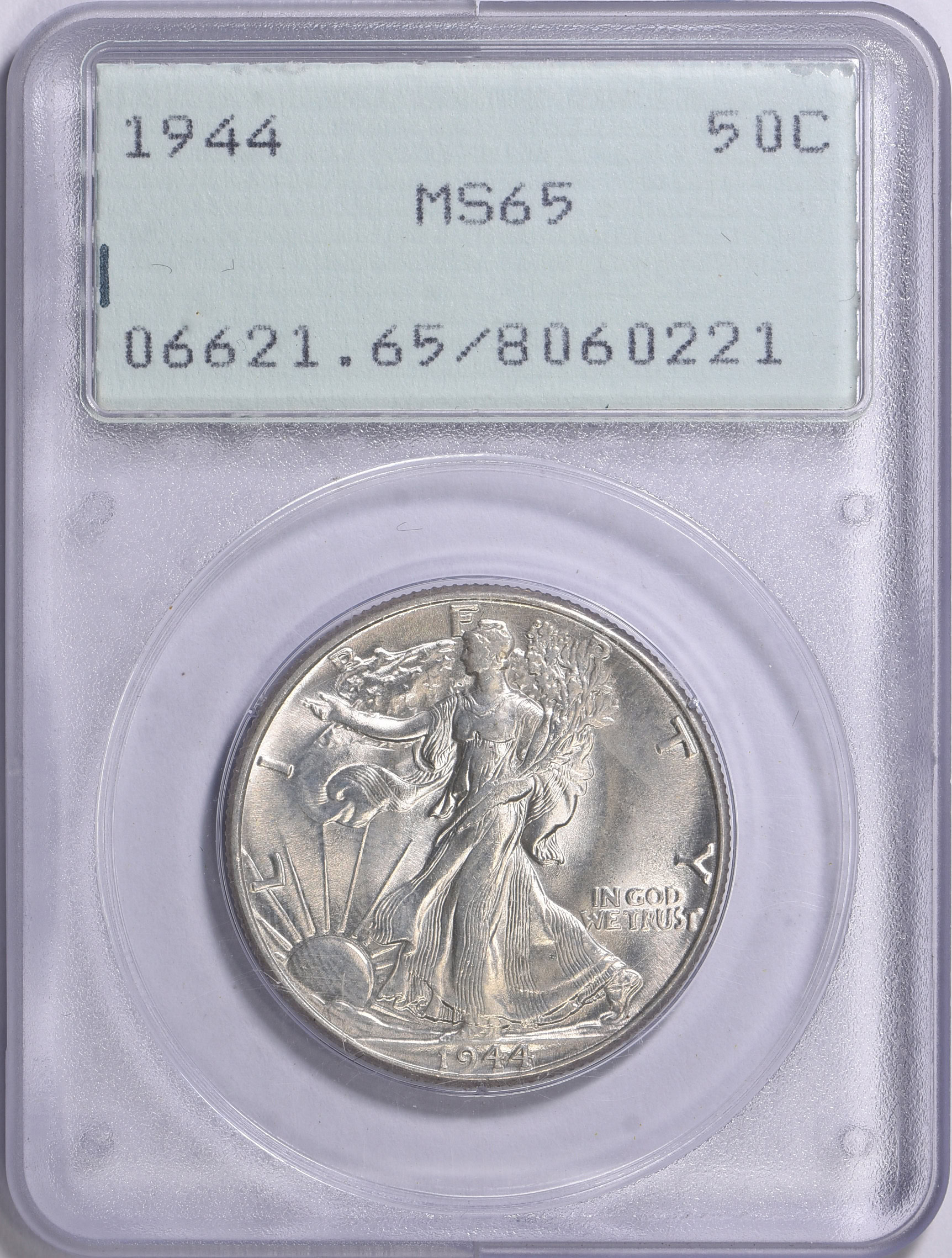 1944 Walking Liberty Half Dollar PCGS MS-65 OGH (1st Gen) (Item 1736353) | GreatCollections Coin ...
