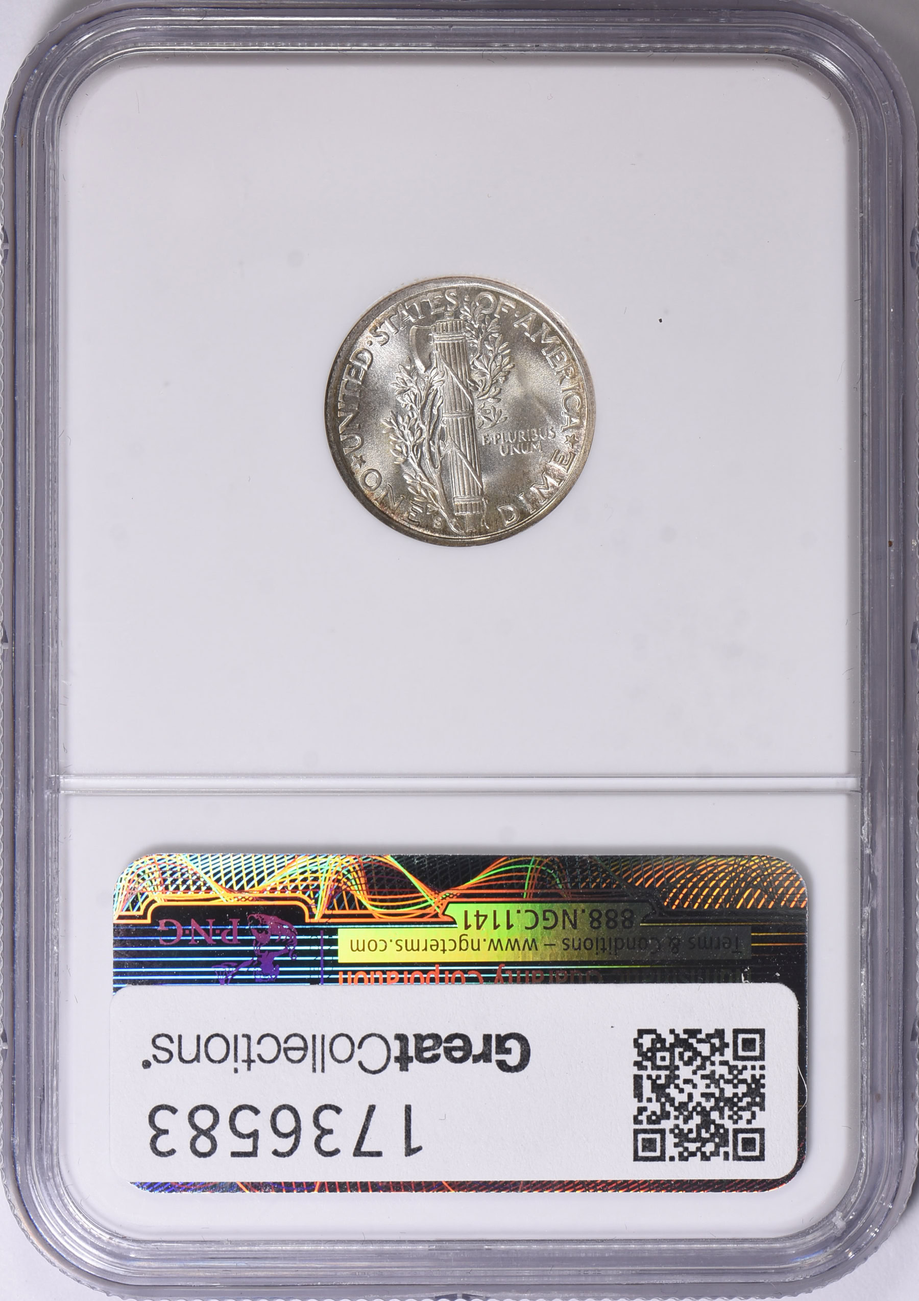 1942-S Mercury Dime NGC MS-66 FB (Item 1736583) | GreatCollections Coin Auctions