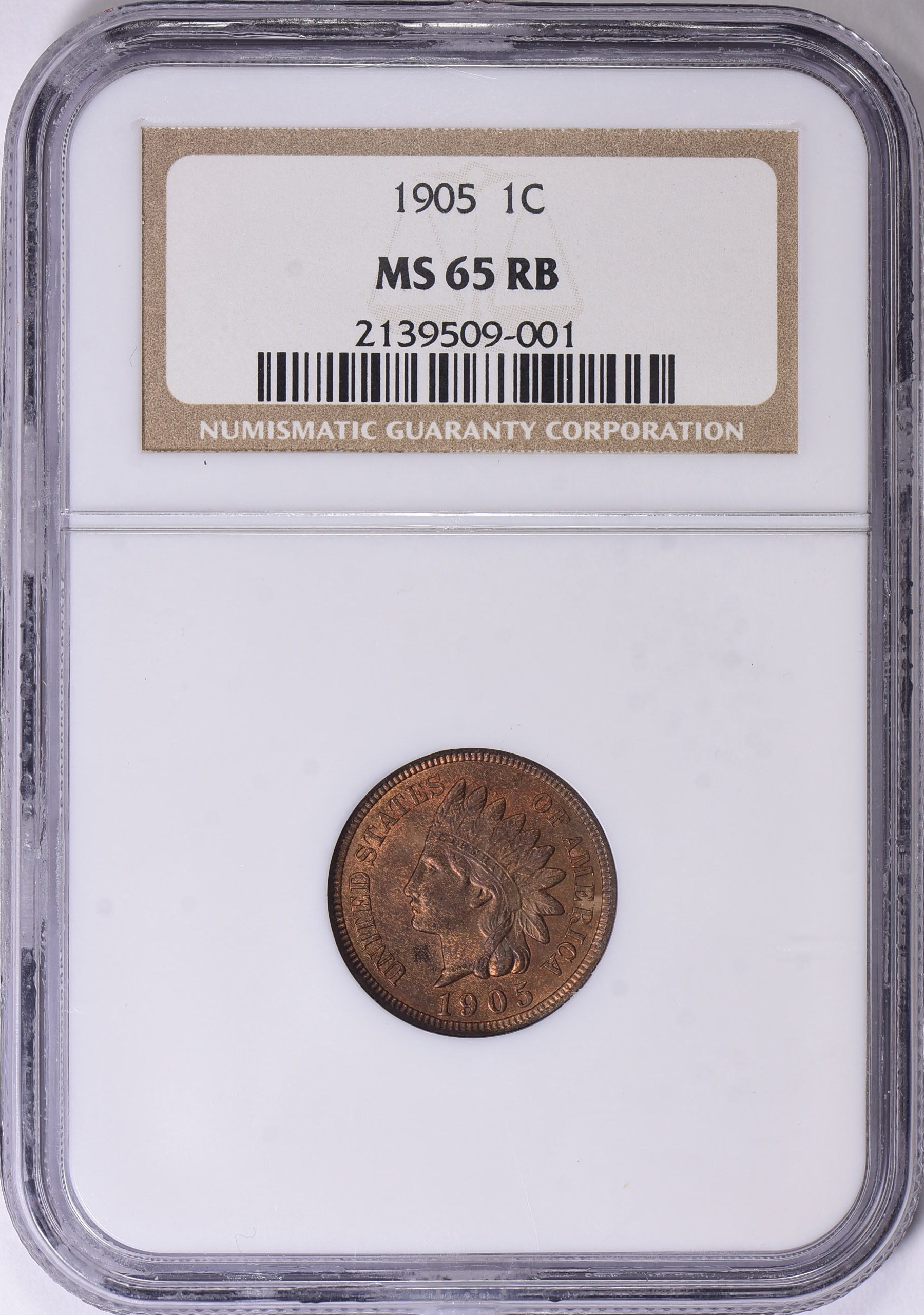 1905 Indian Cent NGC MS-65 RB (Item 1736588) | GreatCollections Coin ...