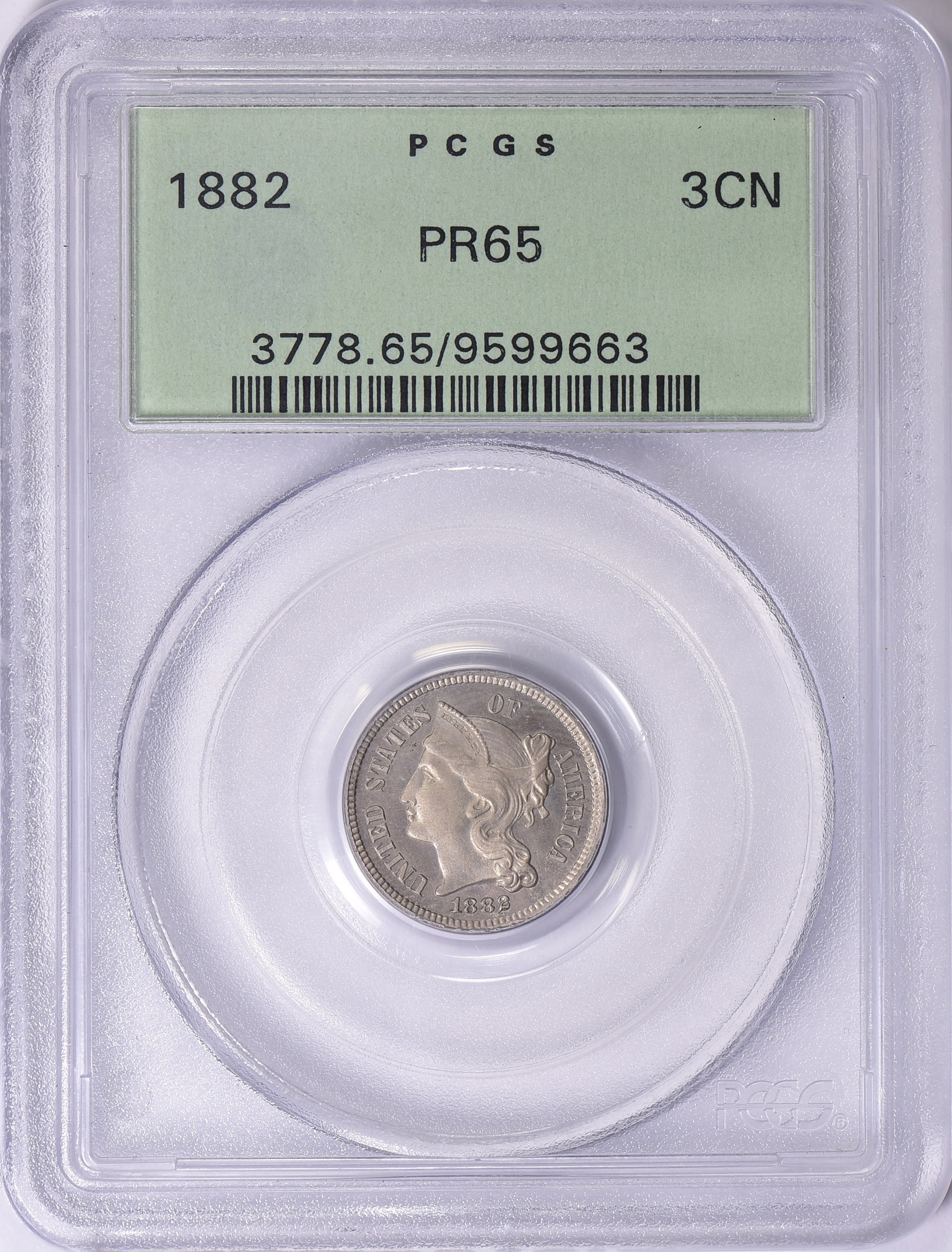 1882 Nickel Three-Cent Piece PCGS Proof-65 OGH (Item 1736599 ...