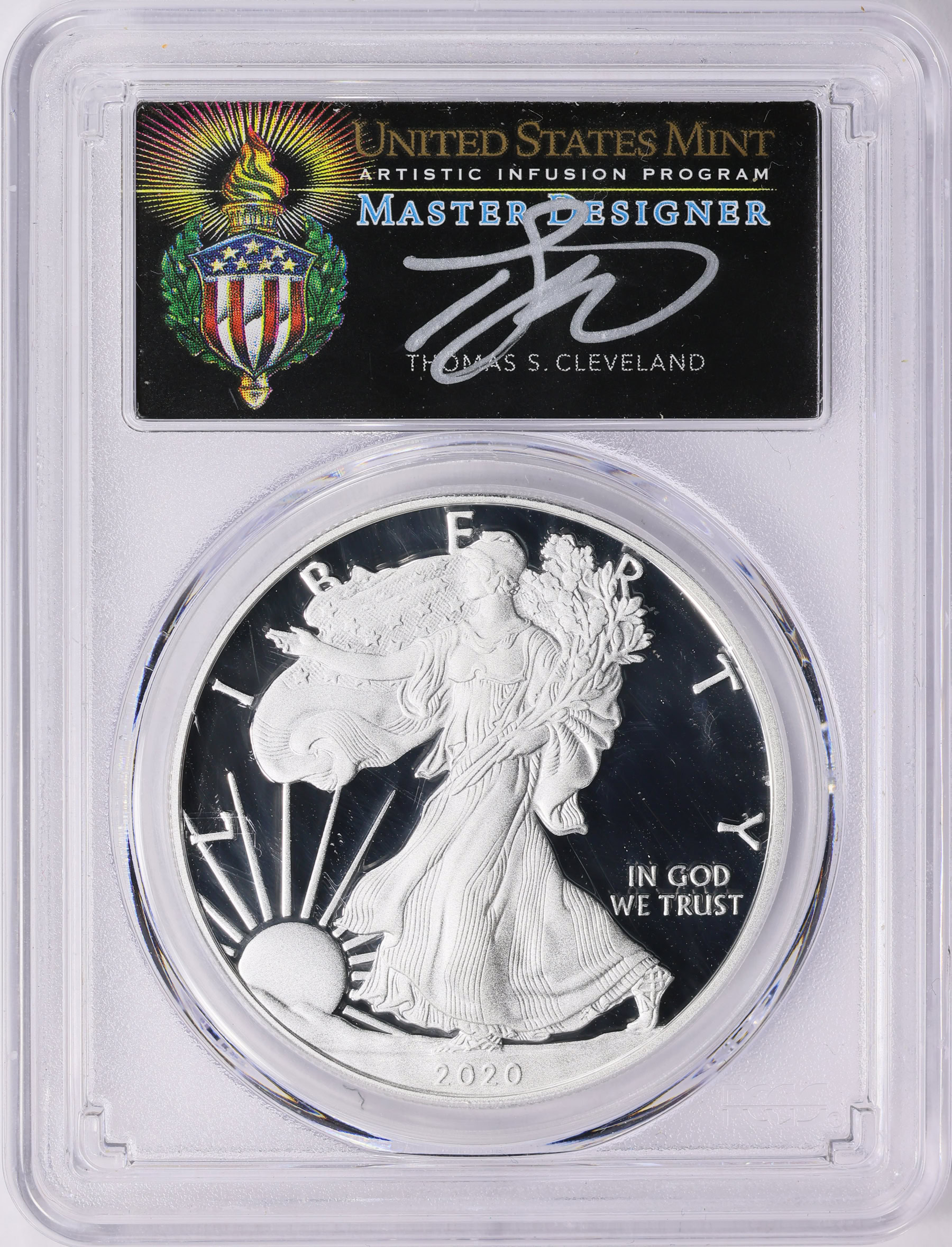 2020-W $1 Silver Eagle First Day of Issue Denver PCGS Proof-70 DCAM ...