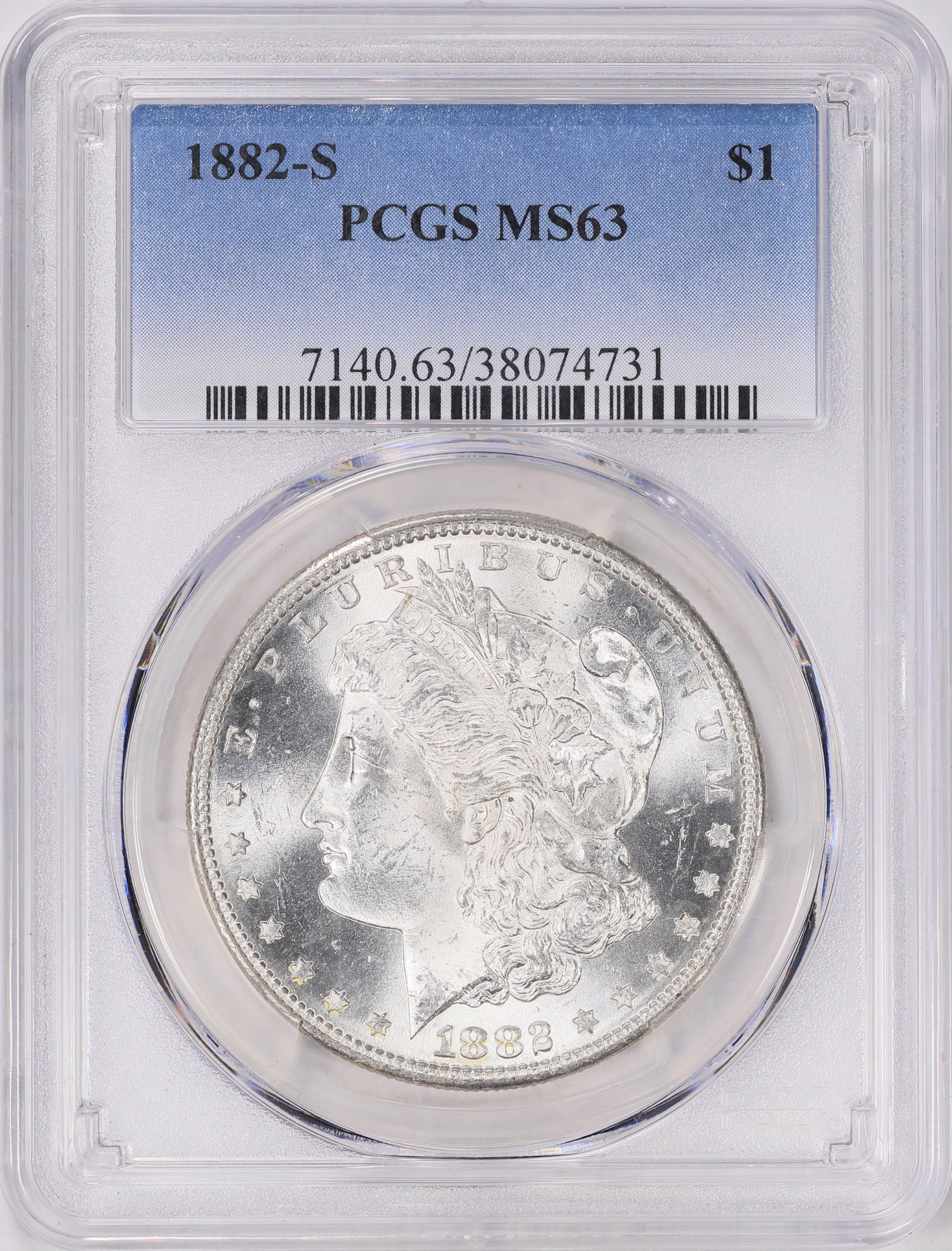 1882-S Morgan Silver Dollar PCGS MS-63 (Item 1736781) | GreatCollections Coin Auctions