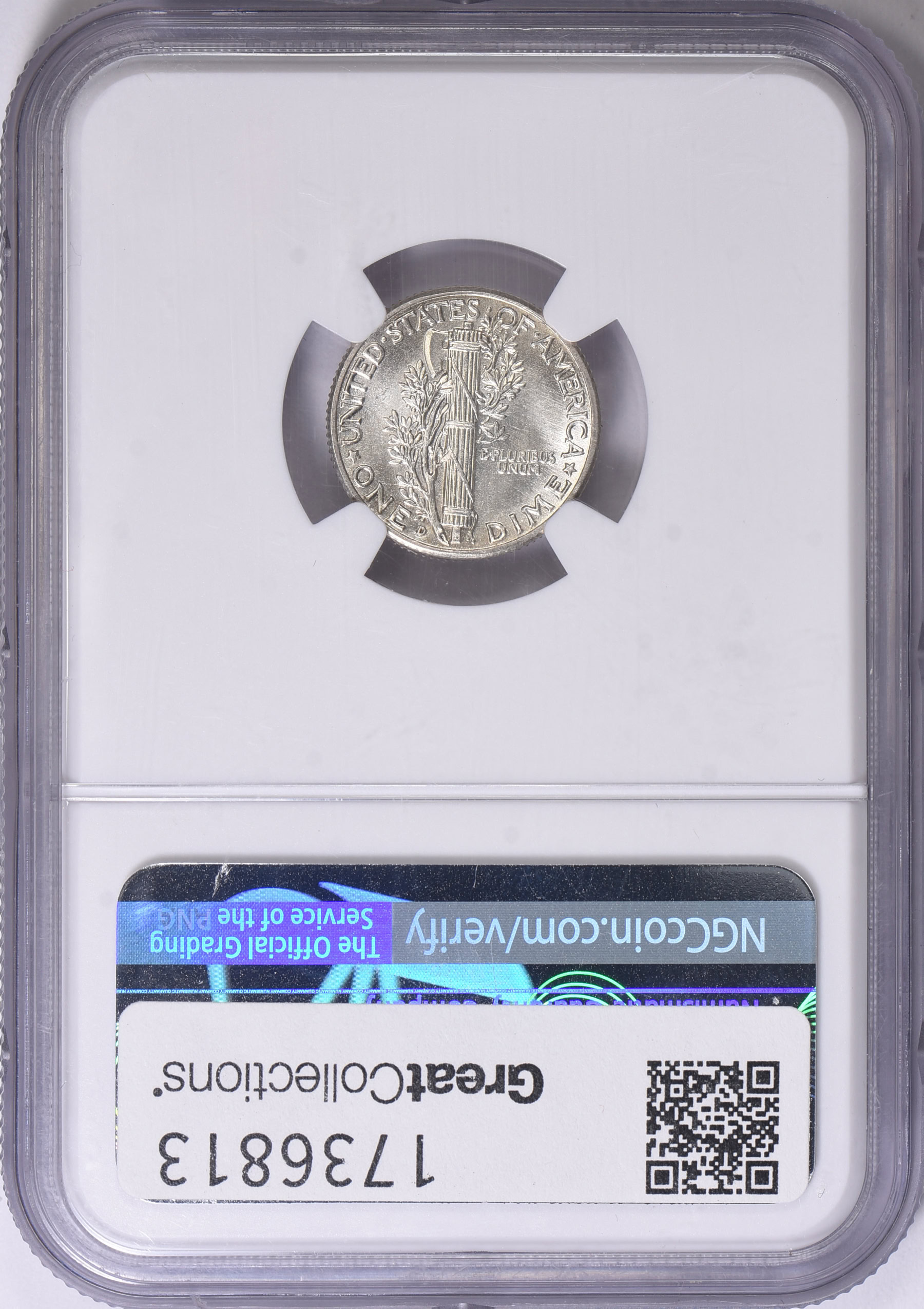 1942/1-D Mercury Dime NGC MS-66 FB (Item 1736813) | GreatCollections Coin Auctions