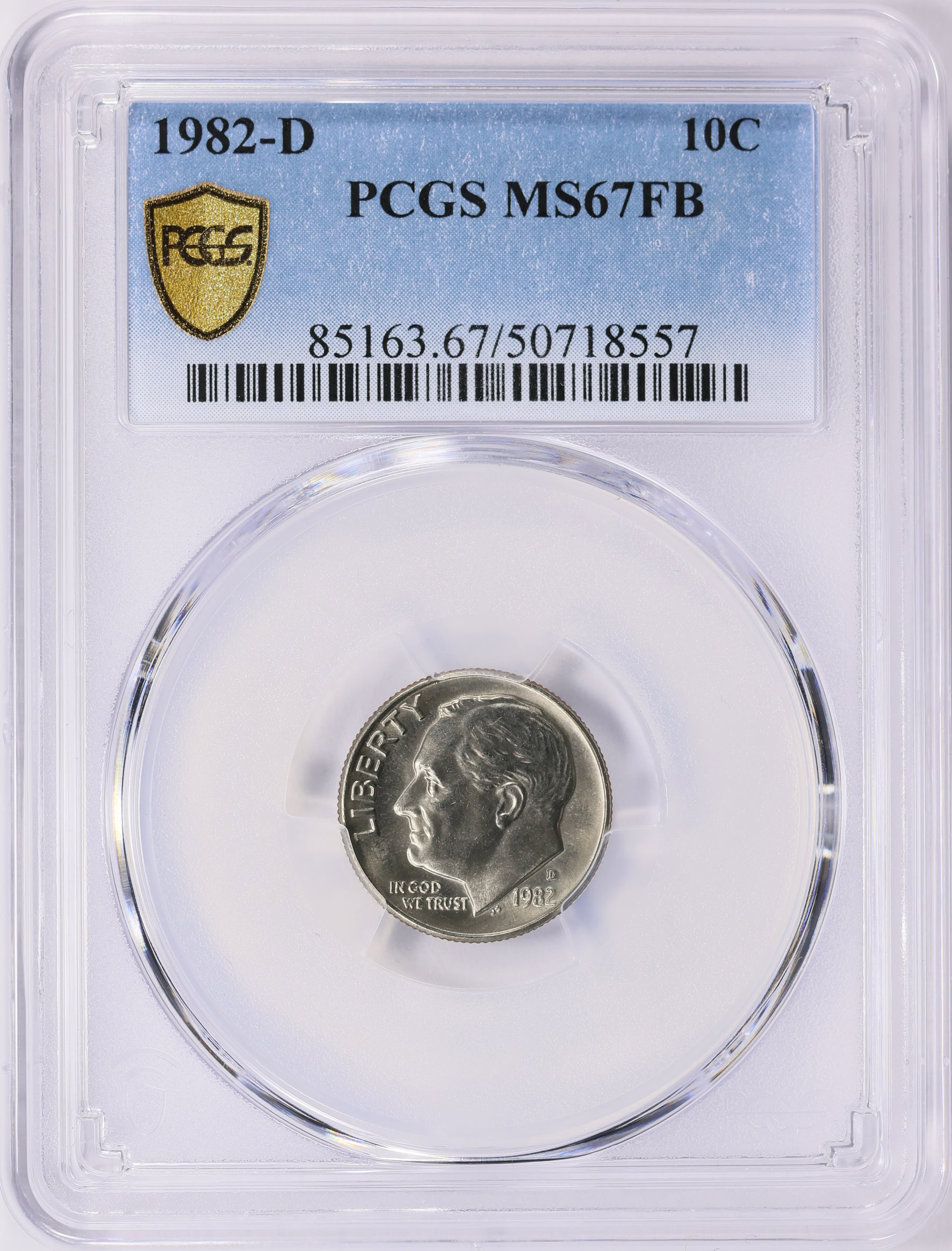 1982-D Roosevelt Dime PCGS MS-67 FB (Item 1736828) | GreatCollections Coin Auctions