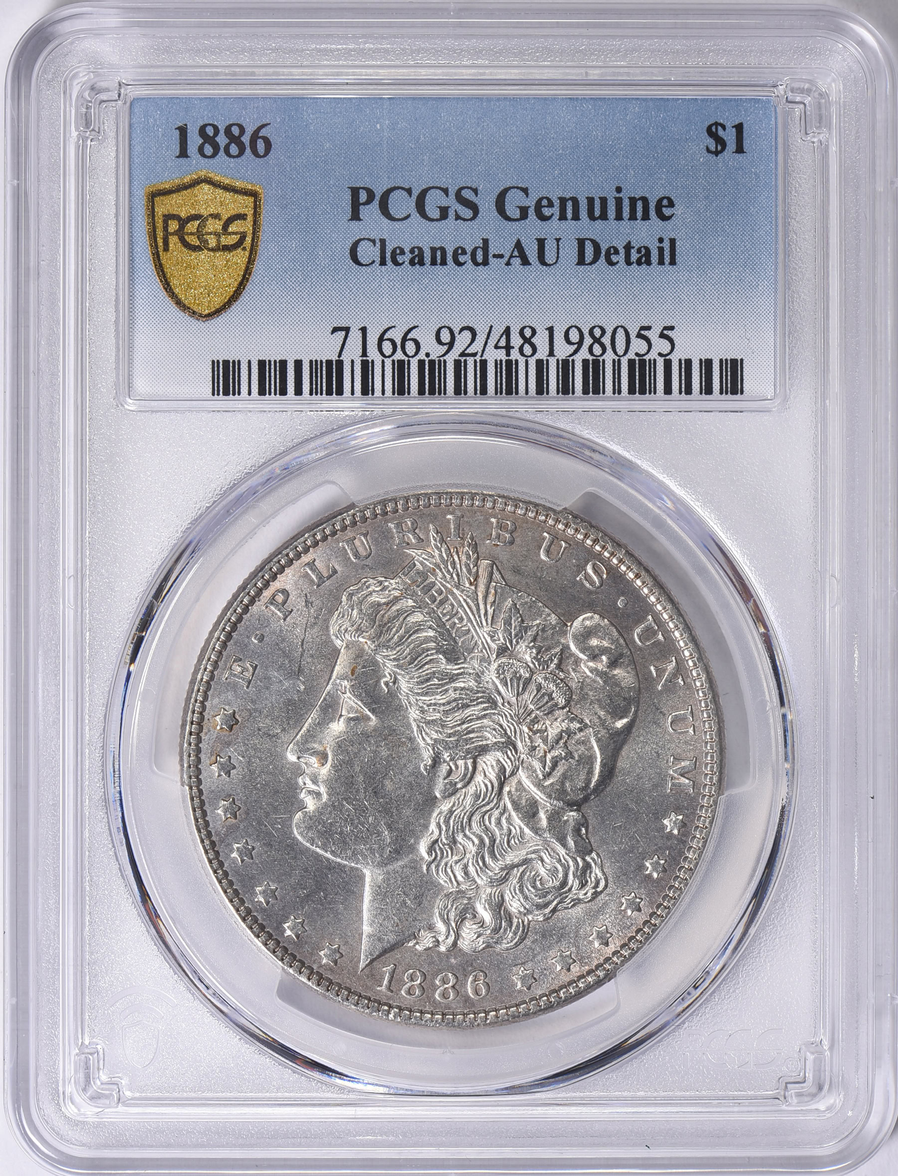 1886 Morgan Silver Dollar PCGS Genuine AU Details (Item 1736864) | GreatCollections Coin Auctions