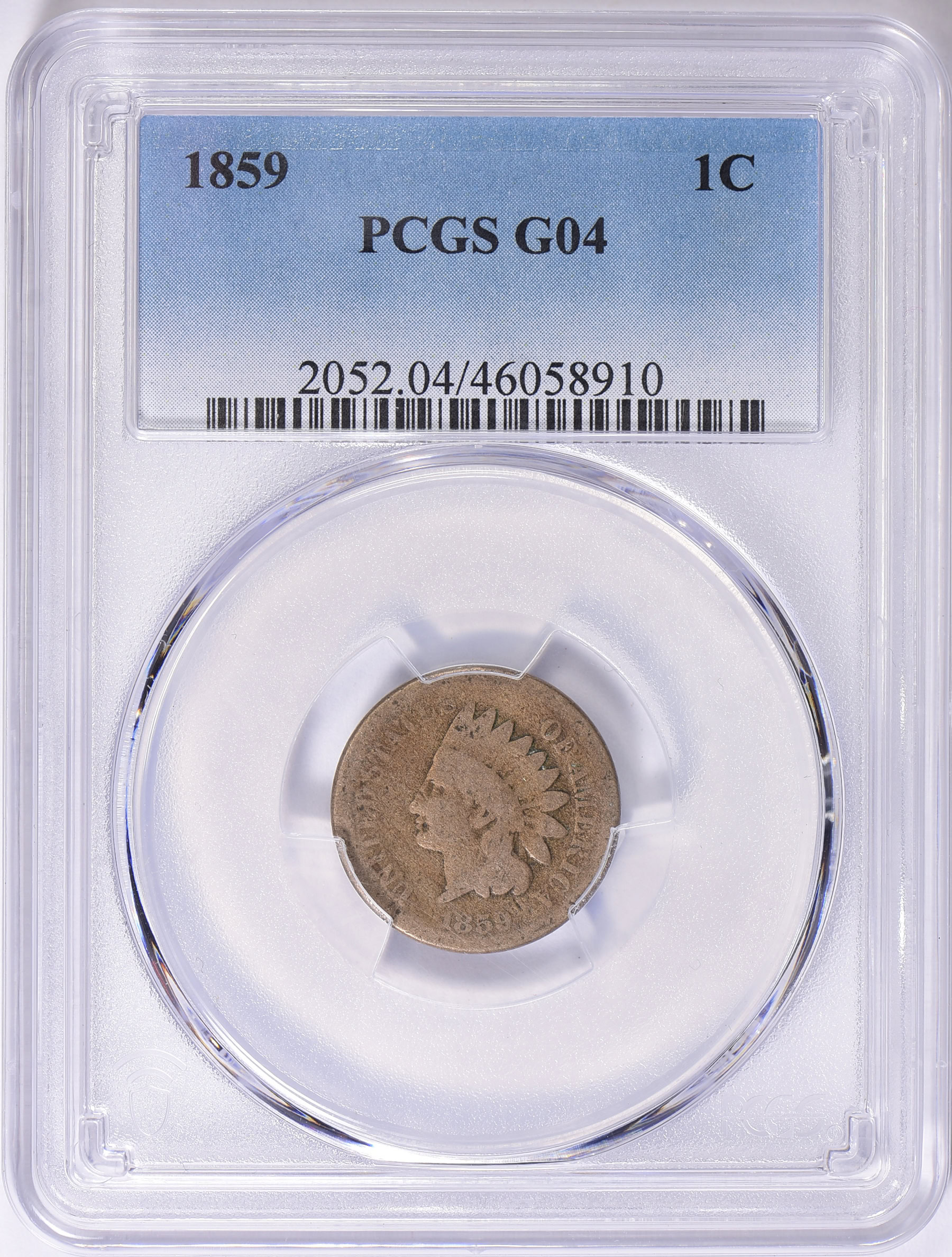 1859 Indian Cent PCGS G-04 (Item 1736880) | GreatCollections Coin Auctions