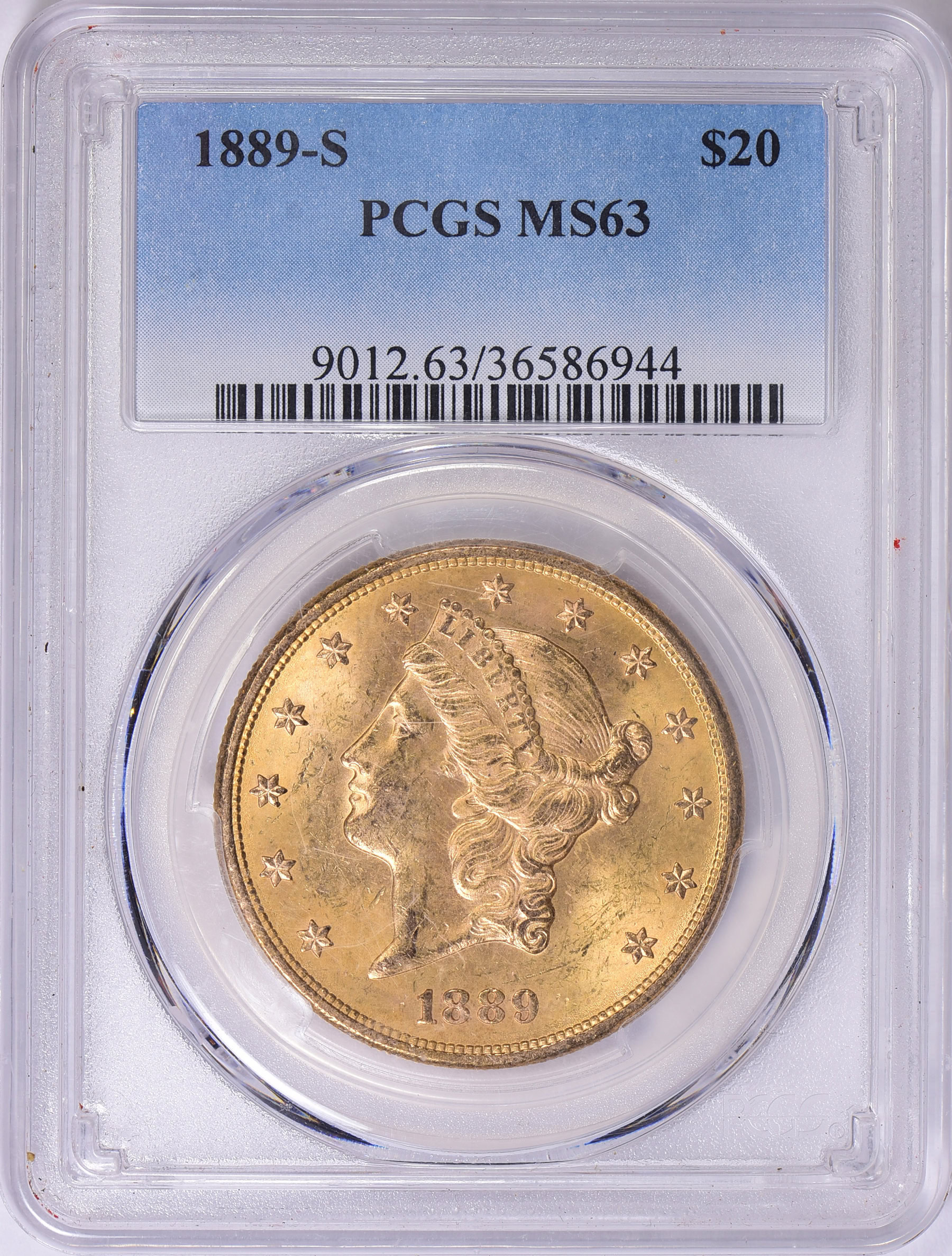 1889-S Liberty Gold Double Eagle PCGS MS-63 (Item 1737206) | GreatCollections Coin Auctions