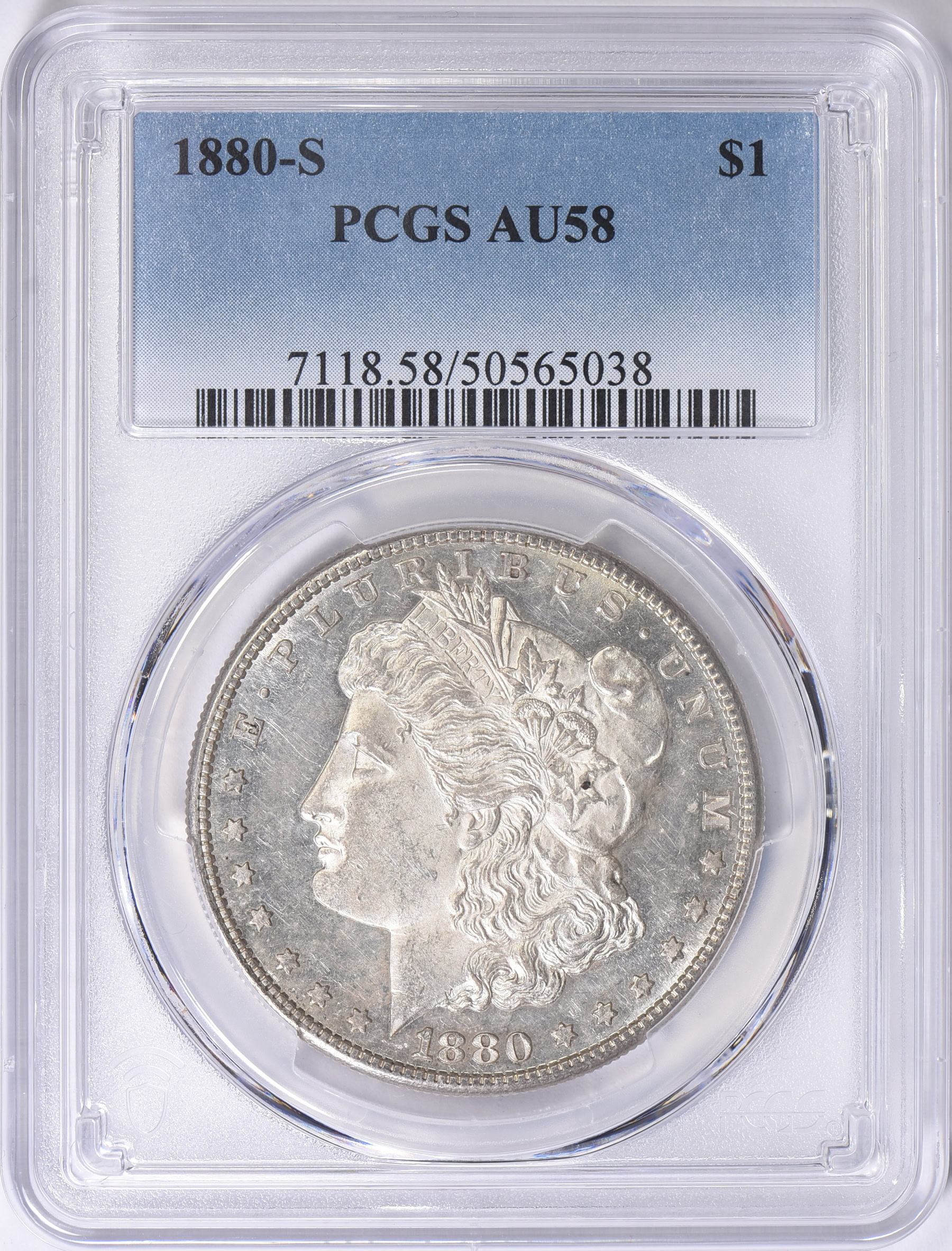 1880-S Morgan Silver Dollar PCGS AU-58 (Item 1737240) | GreatCollections Coin Auctions