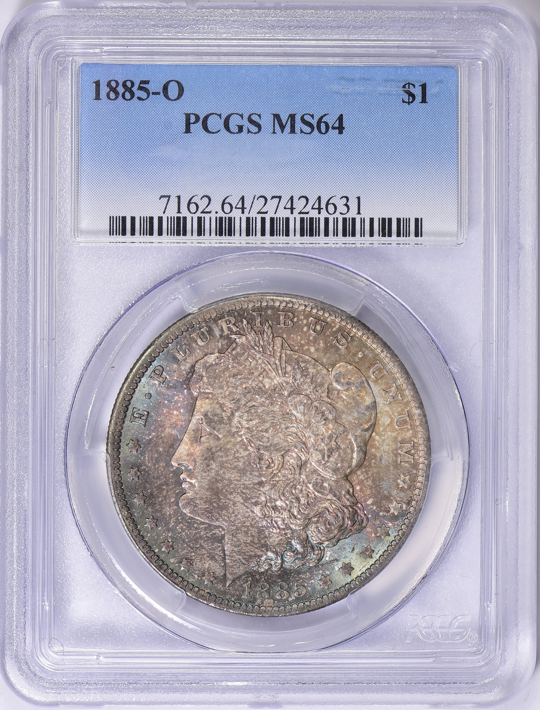 1885-O Morgan Silver Dollar PCGS MS-64 (Toned) (Item 1737252) | GreatCollections Coin Auctions