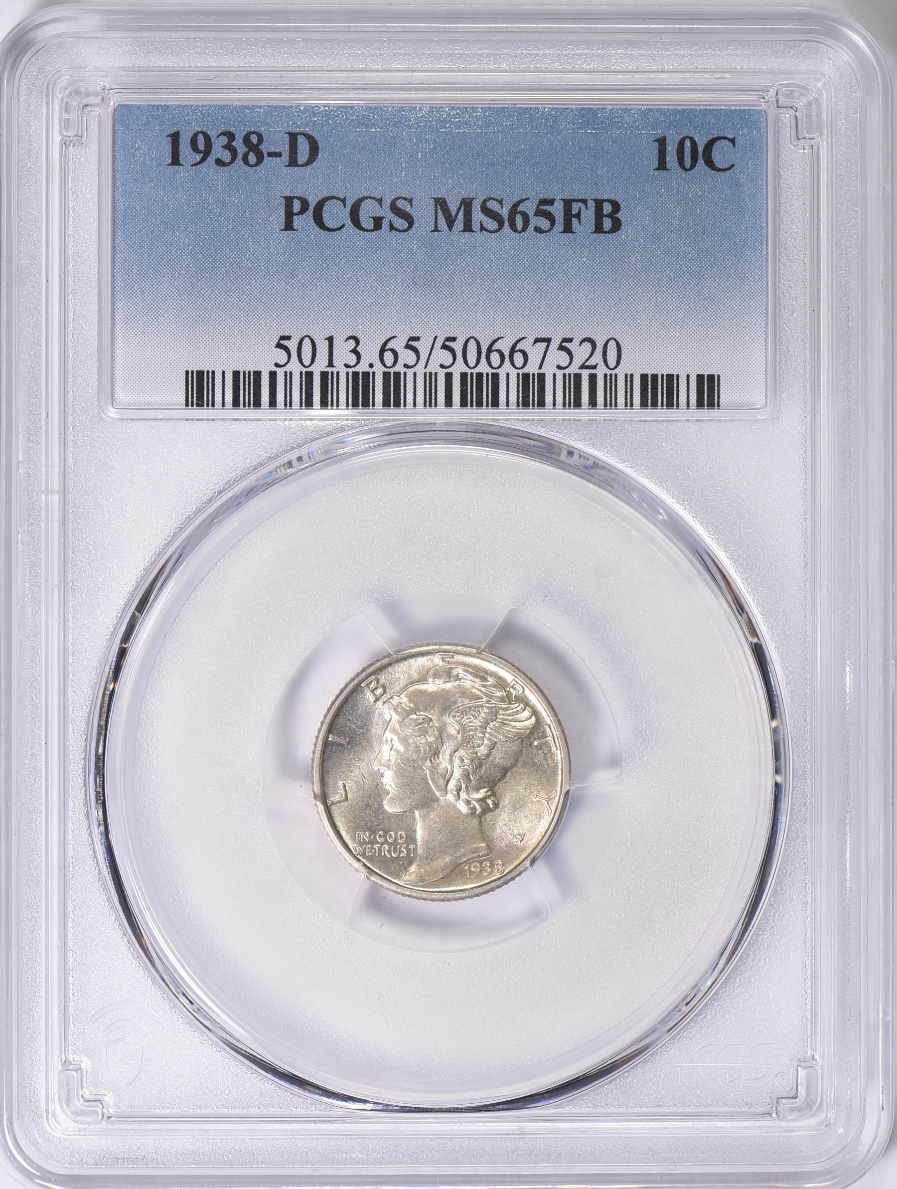 1938-D Mercury Dime PCGS MS-65 FB (Item 1737261) | GreatCollections Coin Auctions