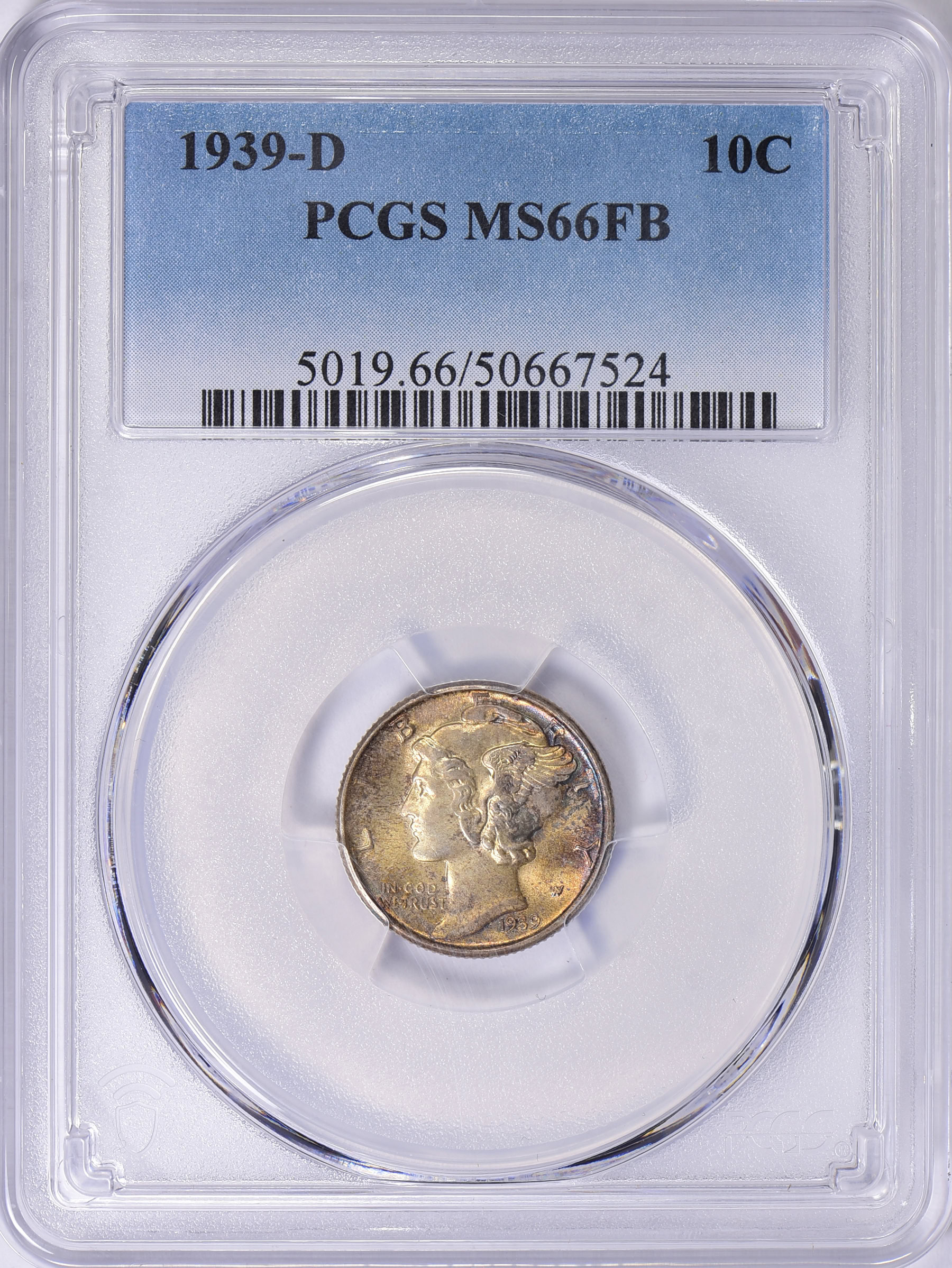 1939-D Mercury Dime PCGS MS-66 FB (Item 1737281) | GreatCollections Coin Auctions