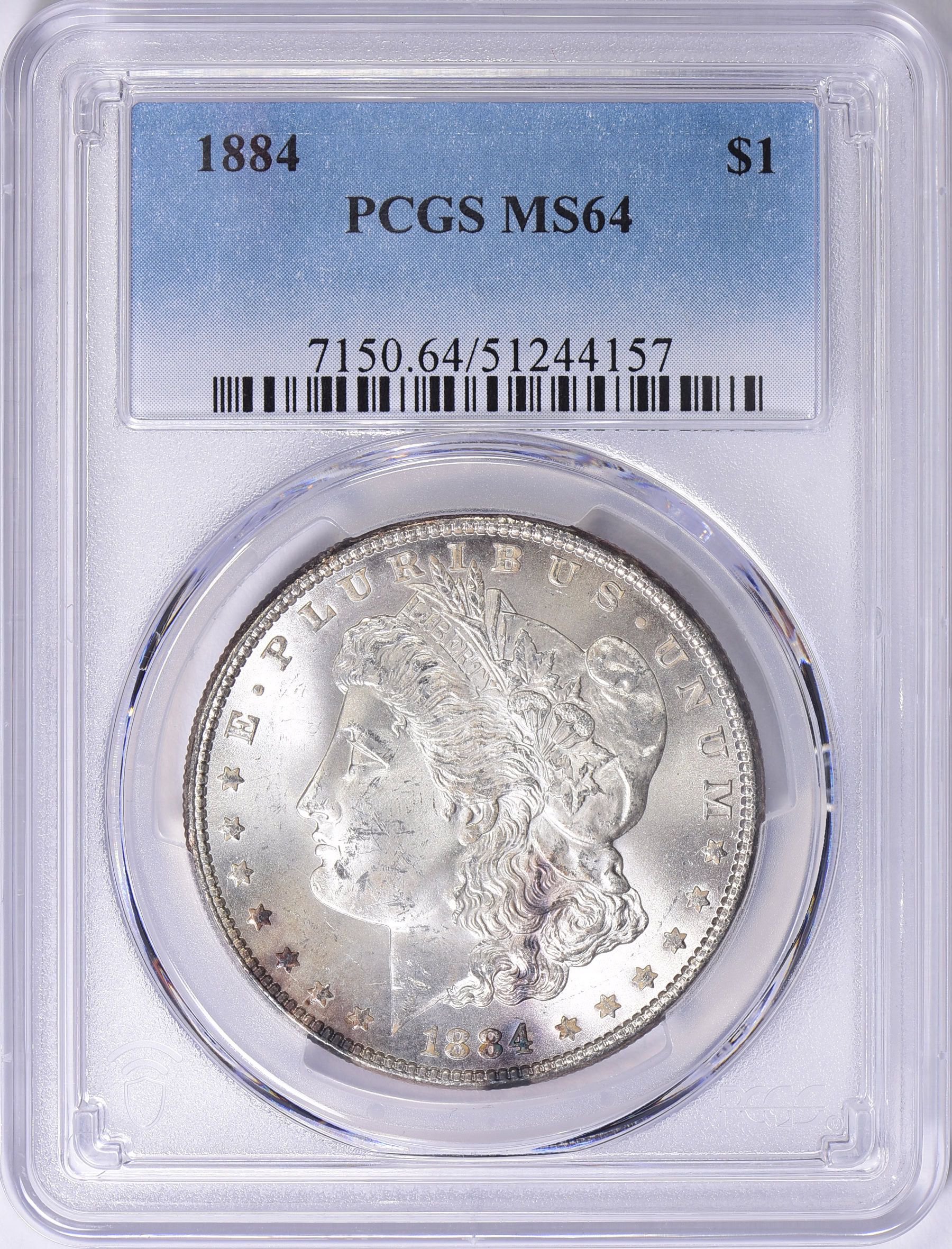 1884 Morgan Silver Dollar PCGS MS-64 (Toned) (Item 1737363) | GreatCollections Coin Auctions