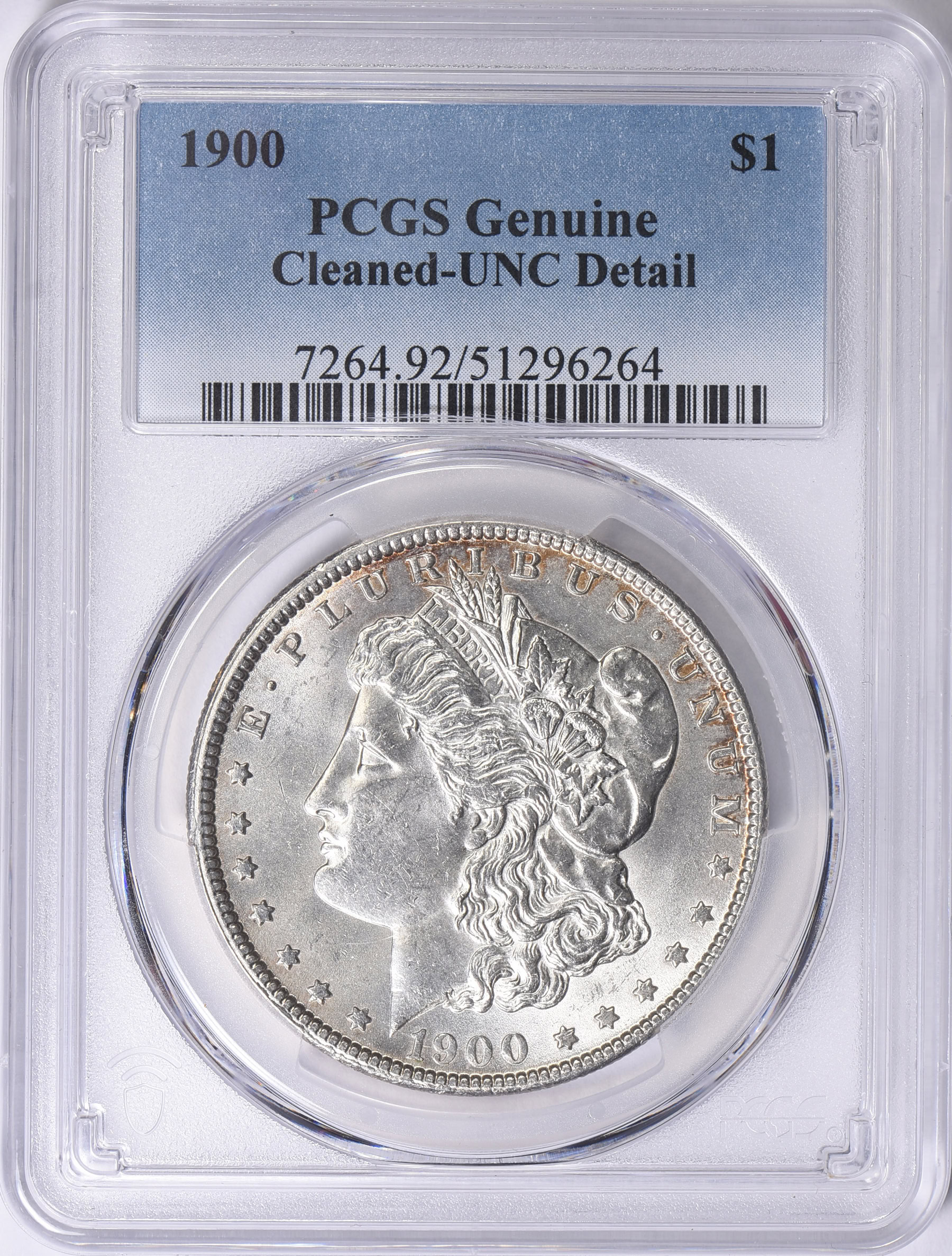 1900 Morgan Silver Dollar PCGS Genuine Unc Details (Item 1737451) | GreatCollections Coin Auctions