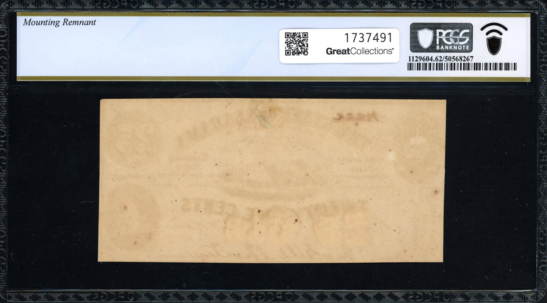 1863 Montgomery, Alabama State of Alabama 25 Cents Note PCGS Banknote ...