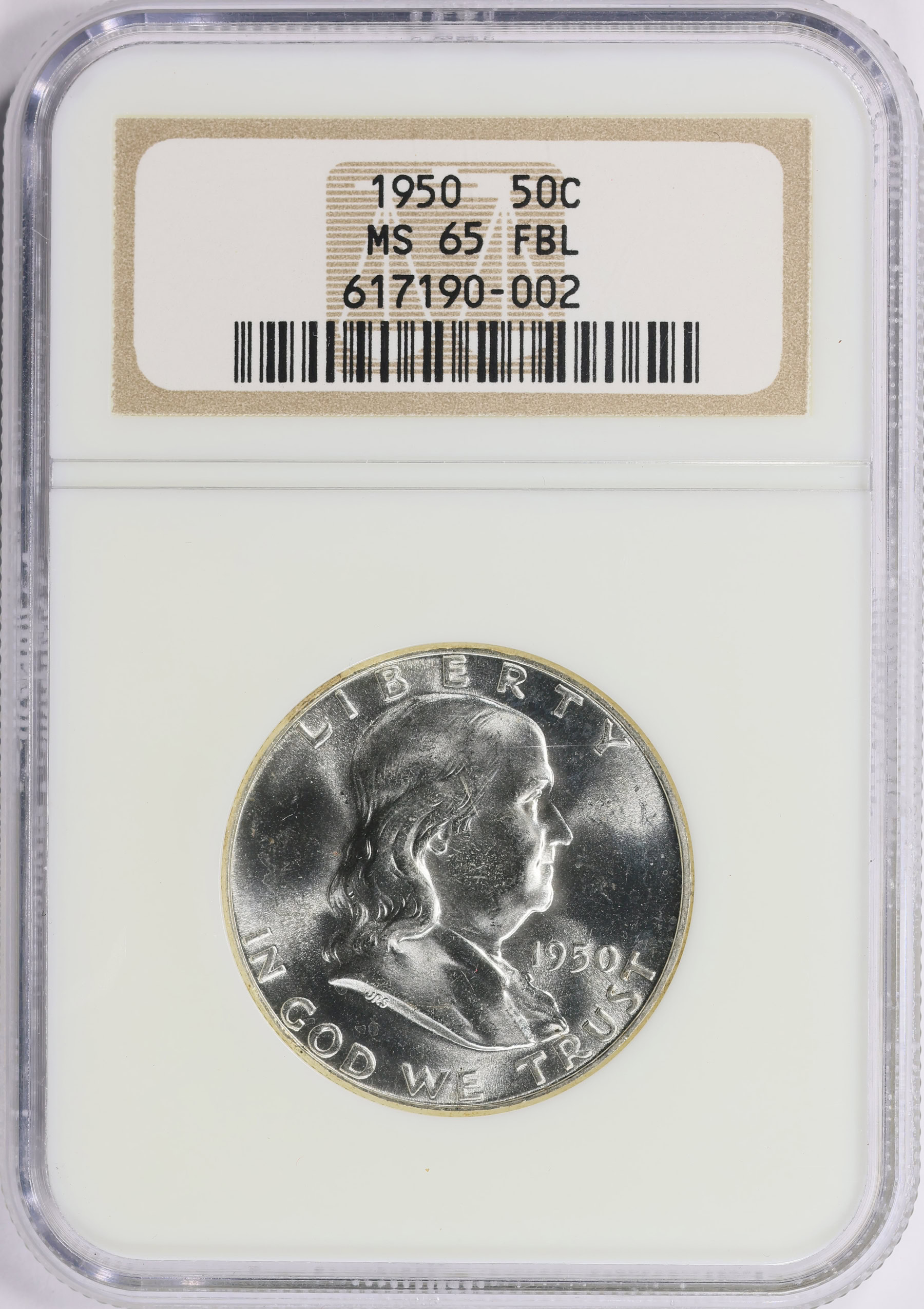 1950 Franklin Half Dollar NGC MS-65 FBL (Item 1737507 ...