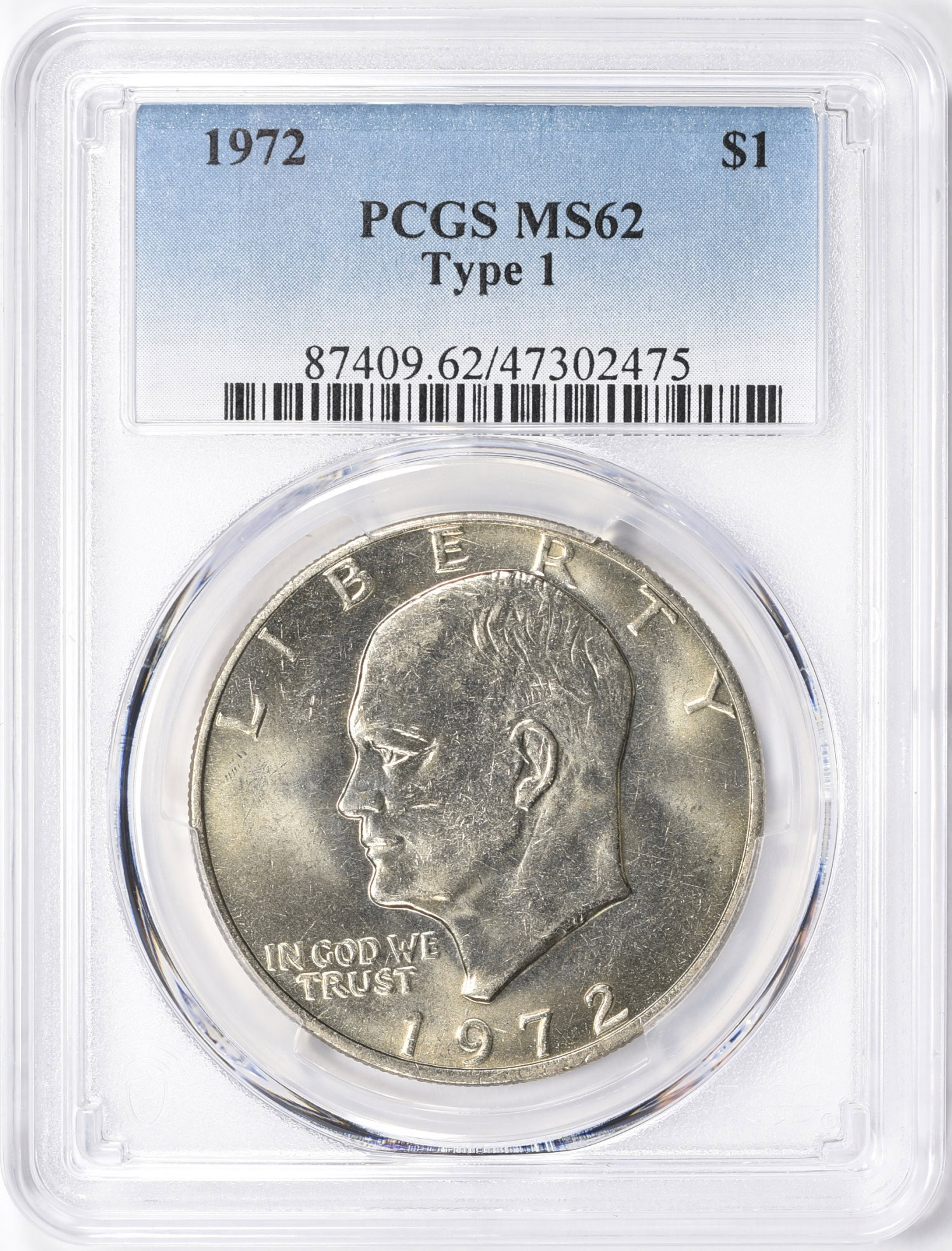 1972 Eisenhower Dollar Type 1 PCGS MS-62 (Item 1737511 ...